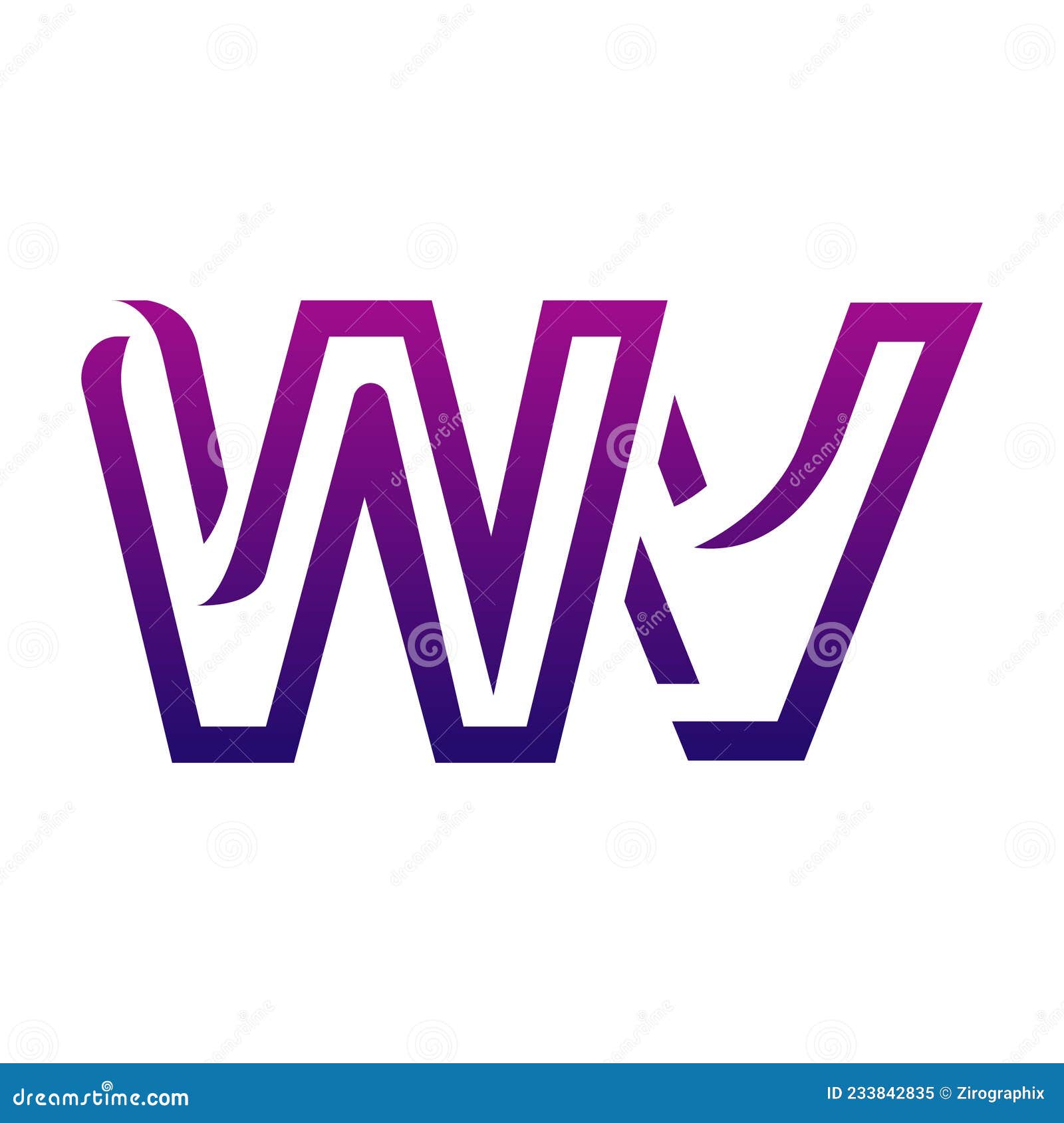 Stylish Creative WV Logo Icon Design Stock Vector - Illustration of ...