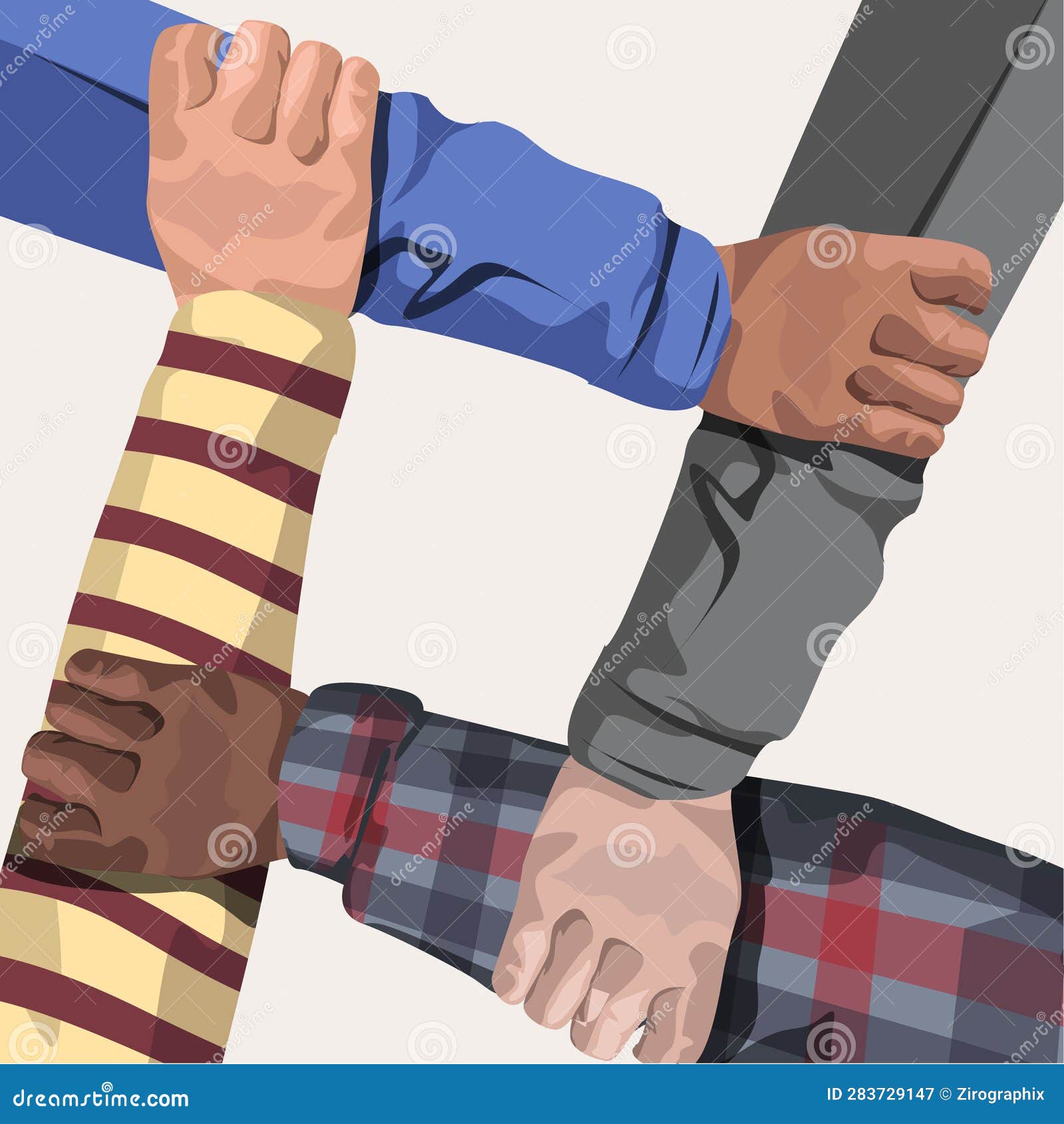Unity Together Vector Art Illustration Stock Vector - Illustration of ...