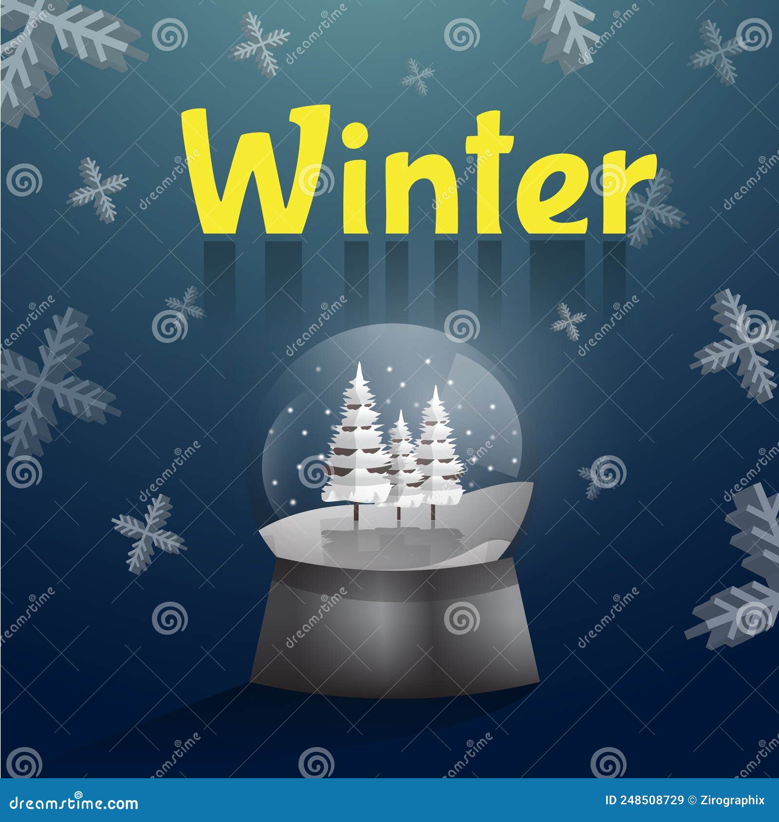 Winter Banner Vector Art Illustration Stock Vector - Illustration of ...