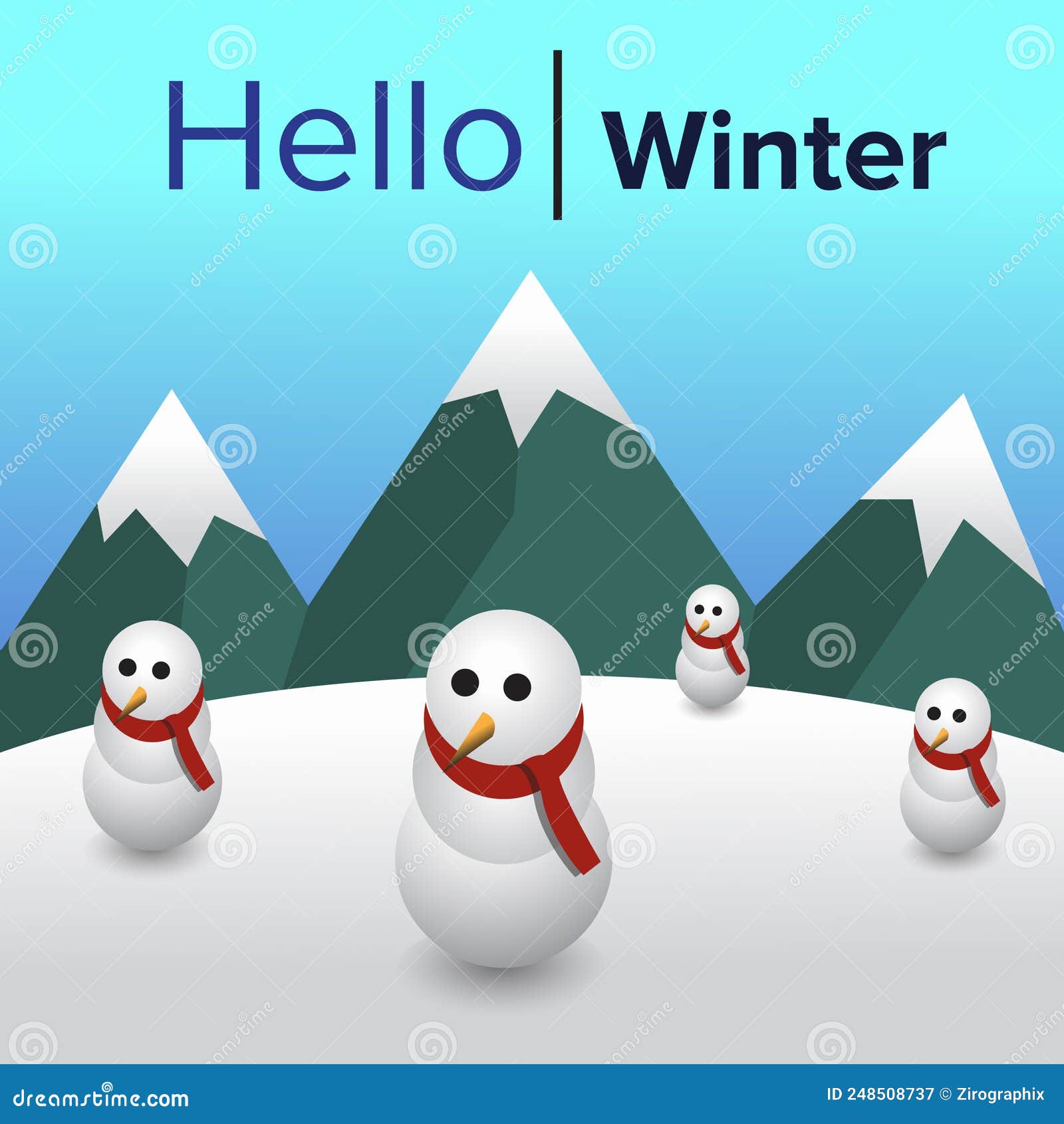 Winter Banner Vector Art Illustration Stock Vector - Illustration of ...