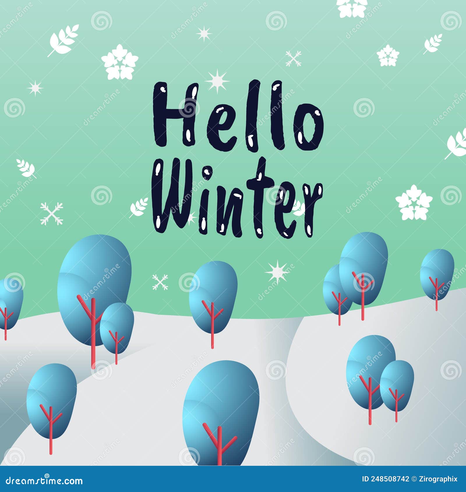 Winter Banner Vector Art Illustration Stock Vector - Illustration of ...