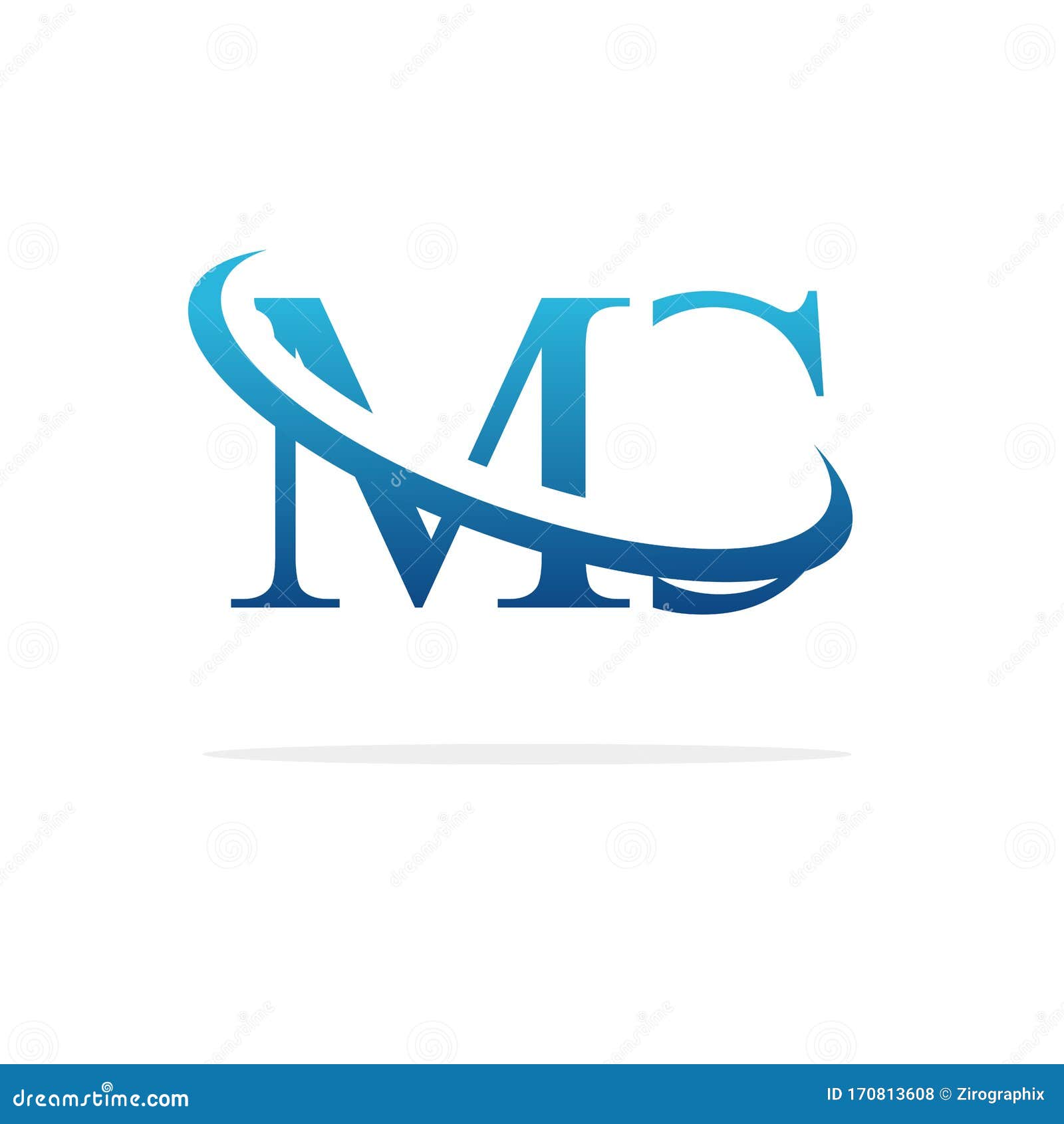 Creative MC Logo Icon Design Stock Vector - Illustration of blue ...
