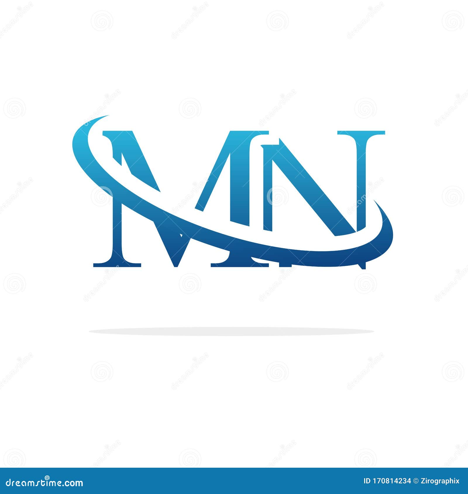 Creative MN Logo Icon Design Stock Vector - Illustration of word ...
