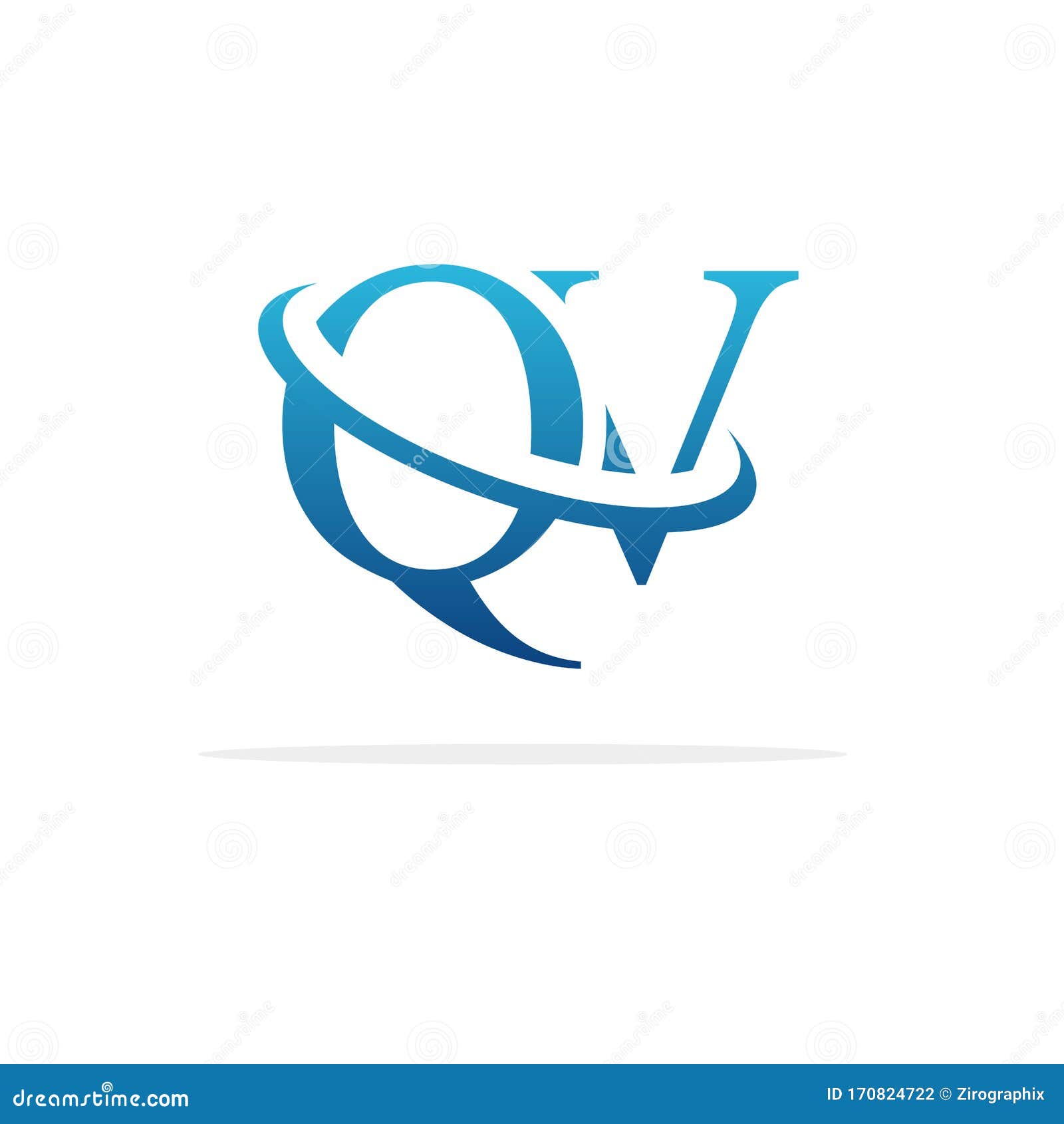 Creative QV Logo Icon Design Stock Vector - Illustration of icon ...