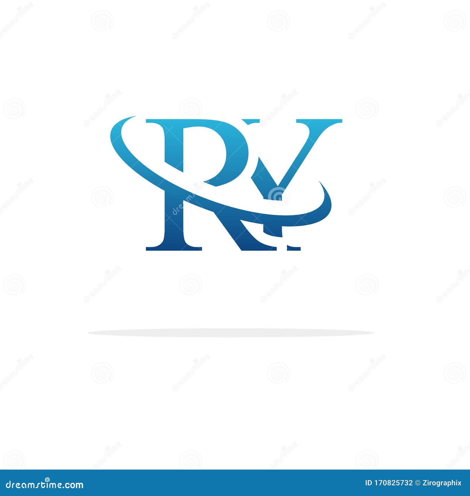 Creative RY Logo Icon Design Stock Vector - Illustration of blue ...