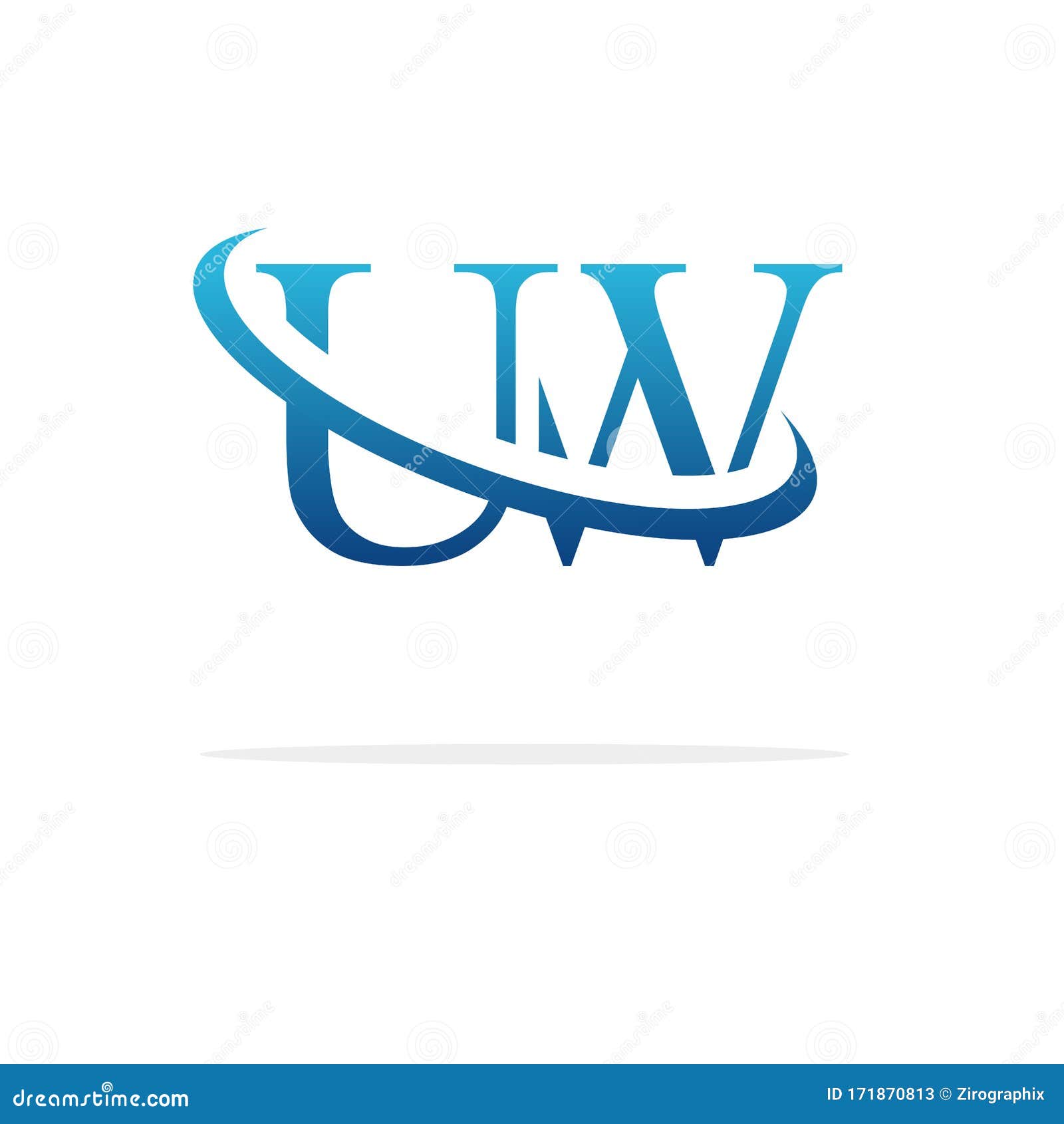 Creative UW Logo Icon Design Stock Vector - Illustration of vector ...