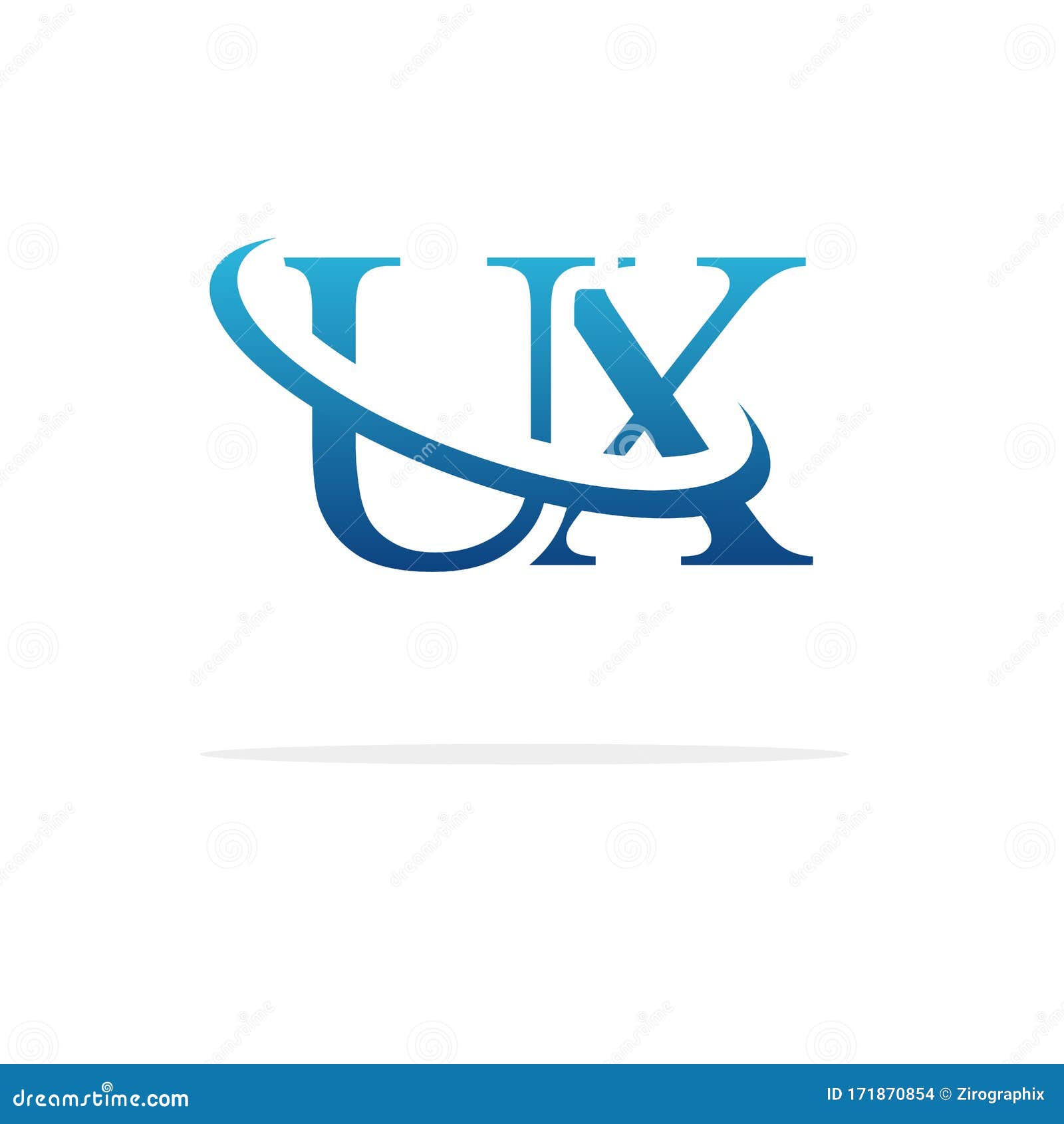 Creative UX Logo Icon Design Stock Vector - Illustration of text, sign ...