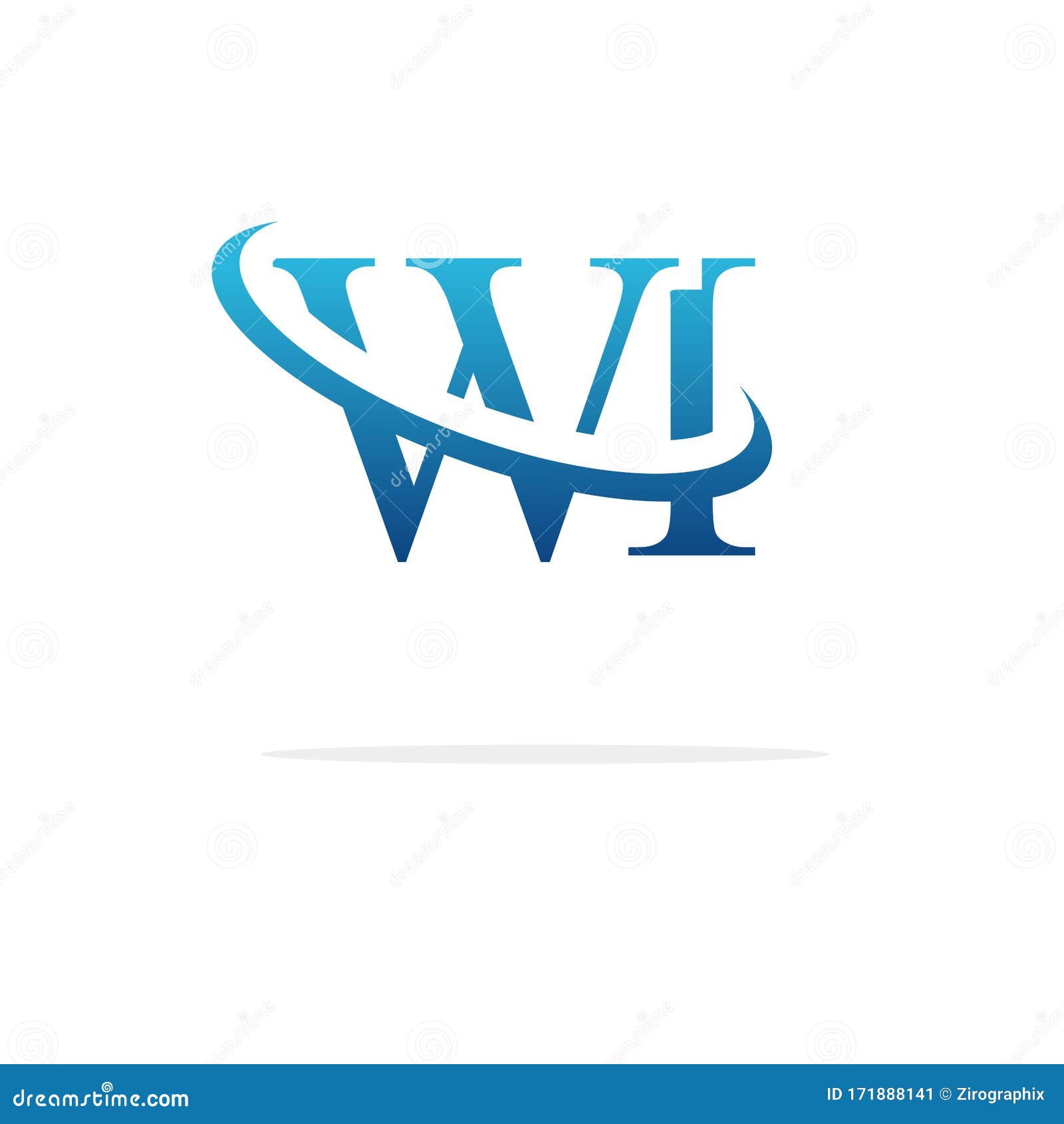 Creative WI Logo Icon Design Stock Vector - Illustration of sign ...