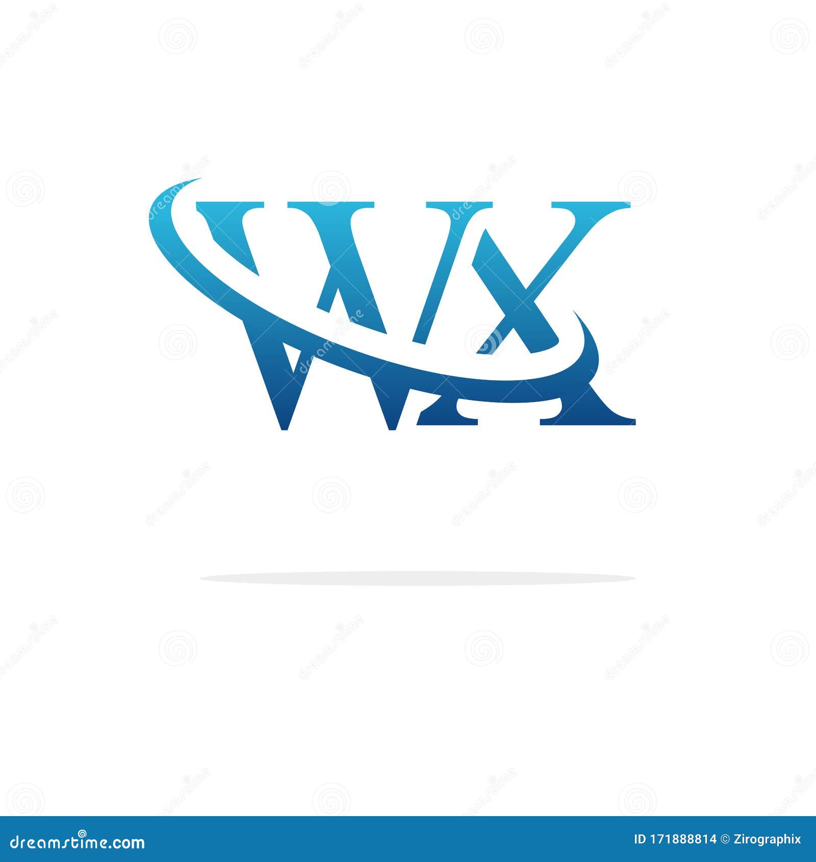 Creative WX Logo Icon Design Stock Vector - Illustration of clean, blue ...