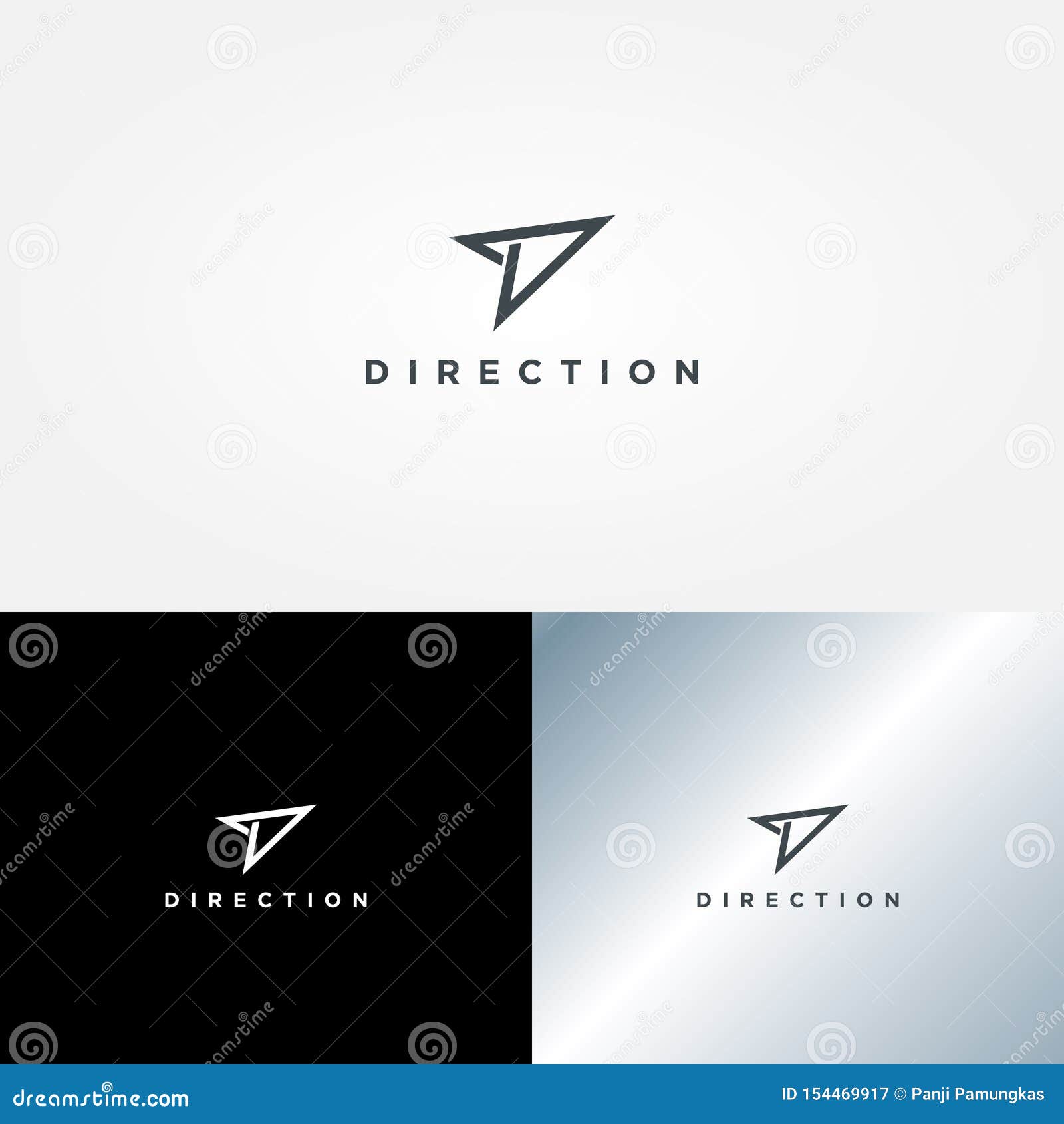 Simple Clean Direction Logo Sign Symbol Icon Stock Vector ...