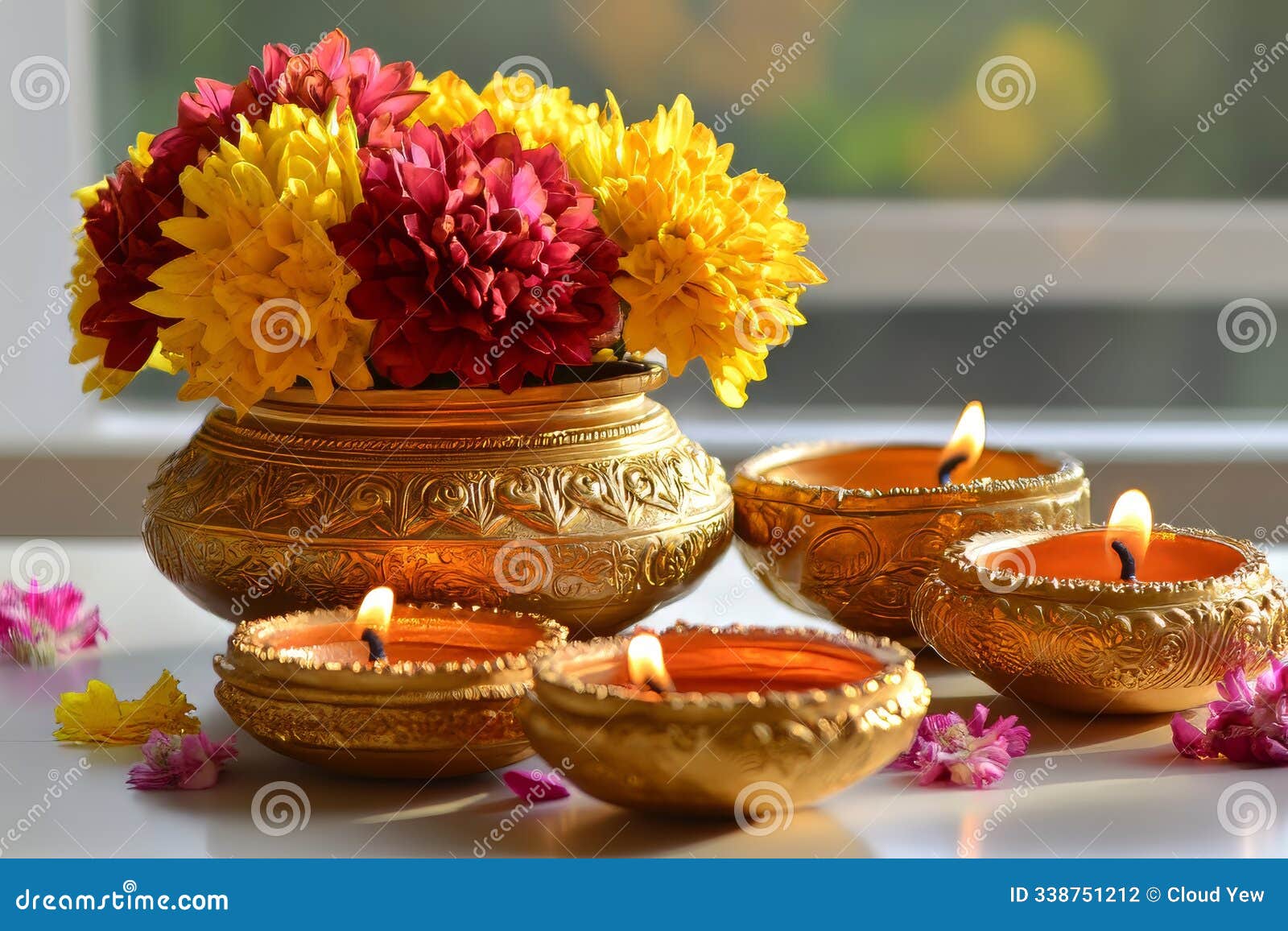 Simple and Clean Diwali Props Stock Illustration - Illustration of ...