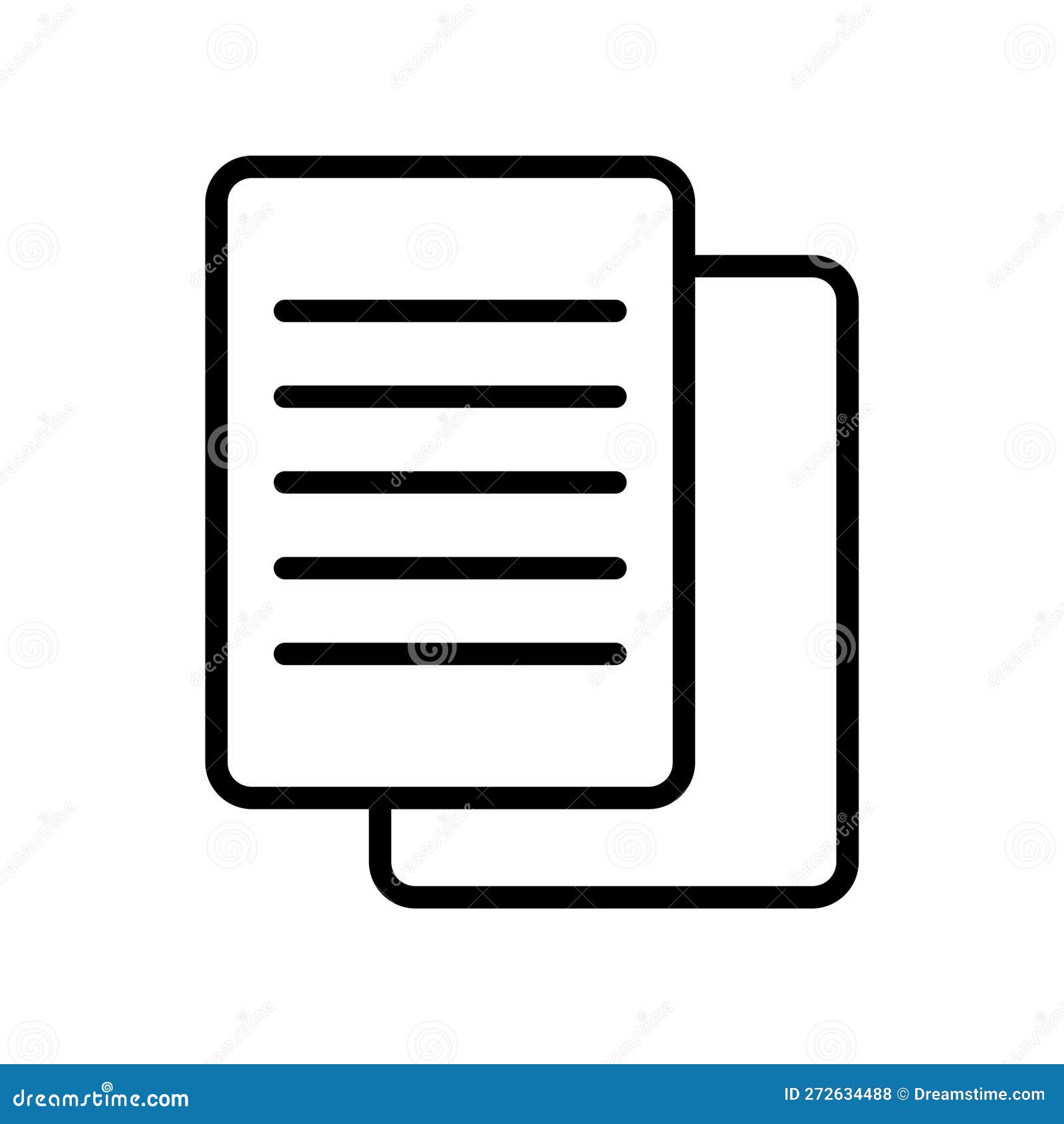 Simple and Clean Document Outline Vector Stock Vector - Illustration of ...
