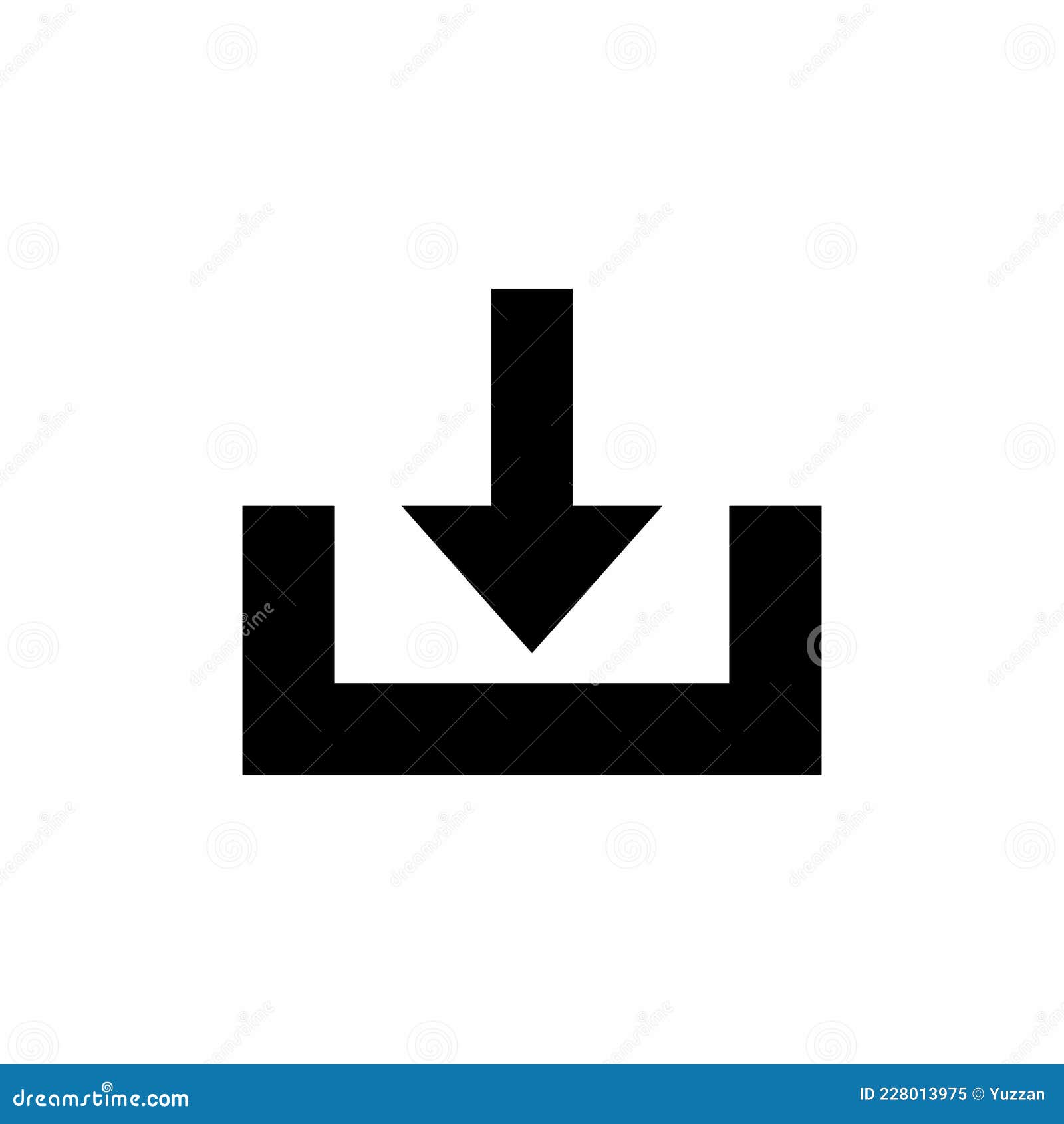 Simple and Clean Download Website Icon Vector Icon Design Stock Vector ...