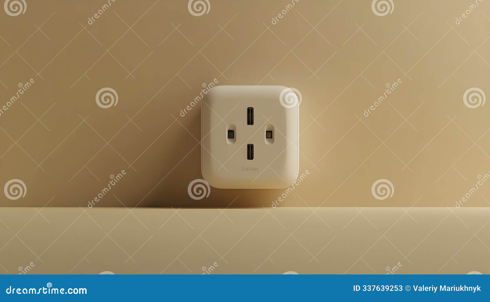 Simple and Clean Electrical Power Outlet with Soft Shadows and Smooth ...