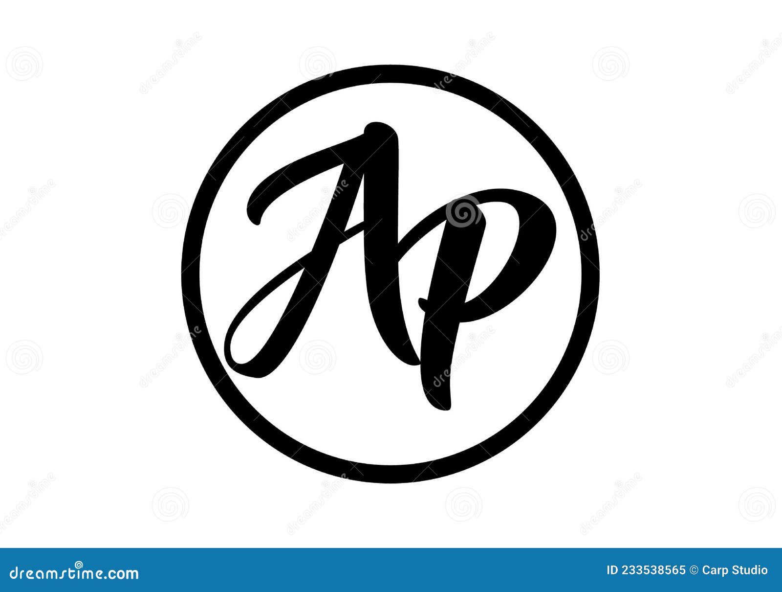 Simple and Clean Graphic of AP Initial Letter Stock Vector ...
