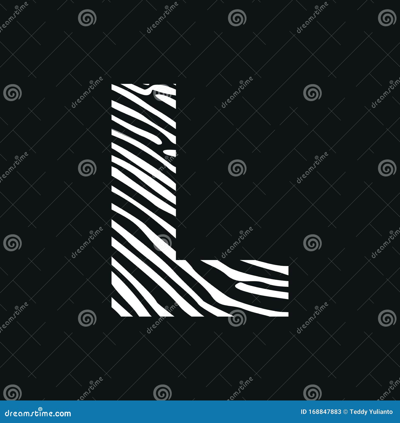 Initial Font L Zebra Texture Stock Vector - Illustration of craft, apps ...