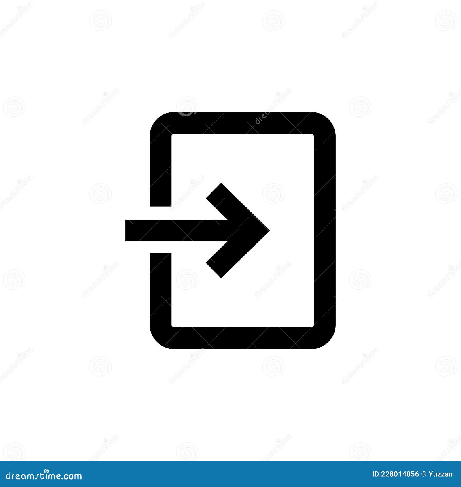 Simple and Clean Input, Login, Entry, Rectangle with Arrow Vector Icon ...