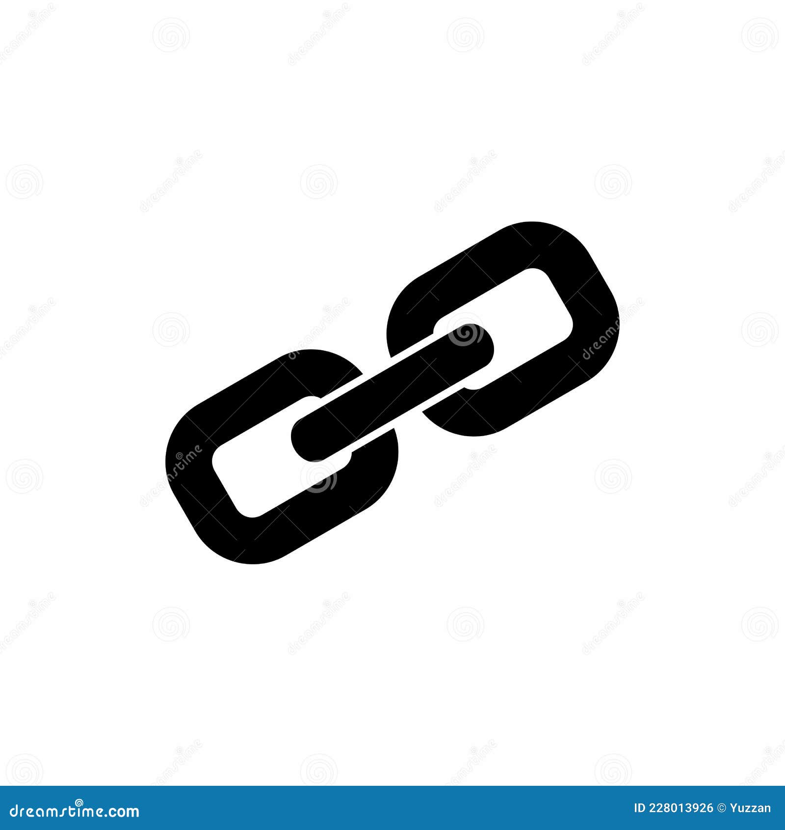 Simple and Clean Link Website, Chain Symbol Silhouette Vector Icon ...
