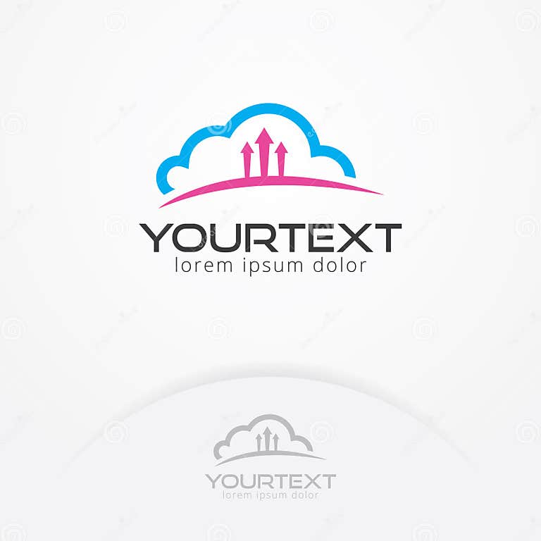 Cloud backup logo design stock vector. Illustration of blue - 144803403