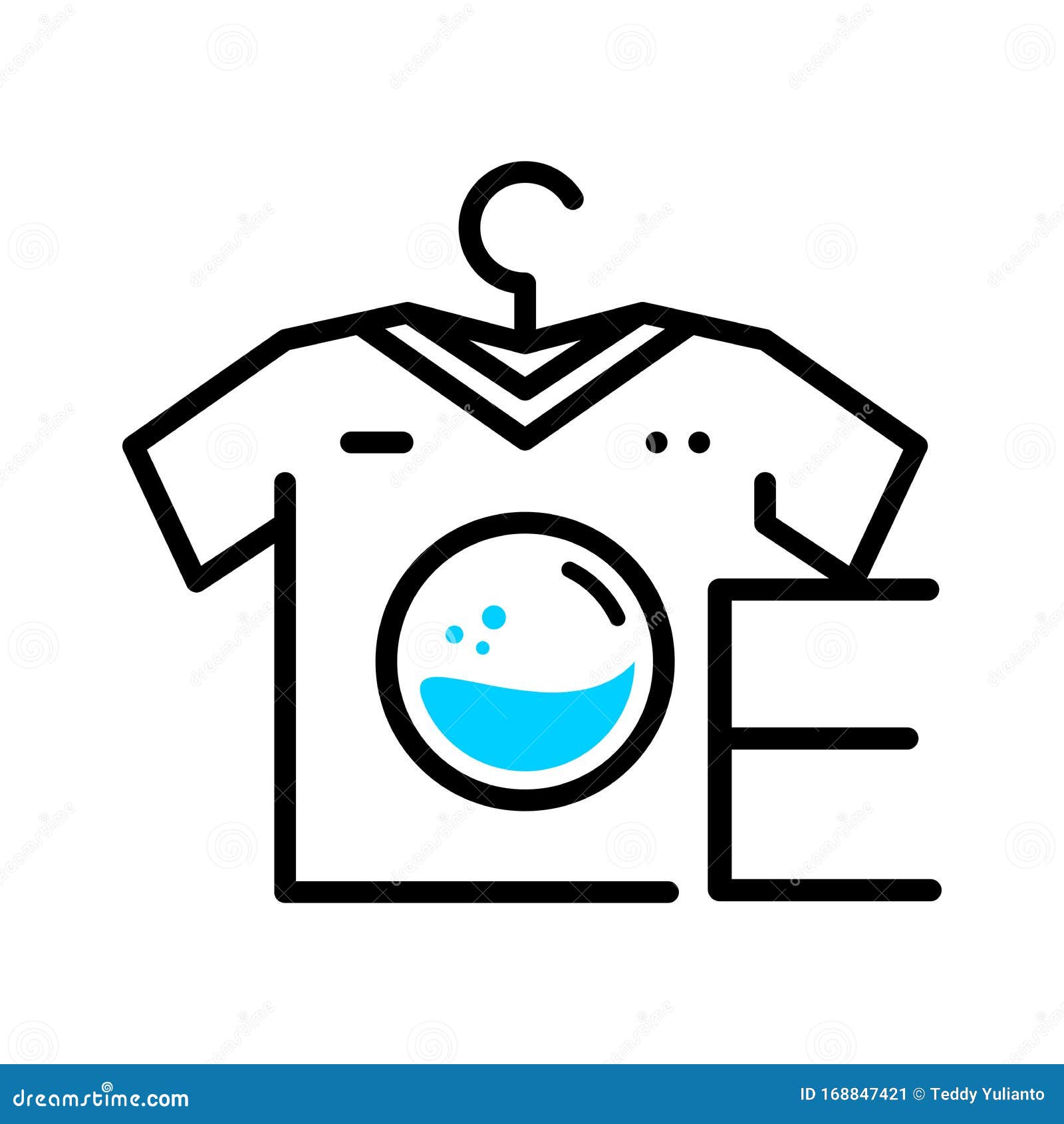 Initial Letter E Laundry Logo Stock Vector - Illustration of cloth ...