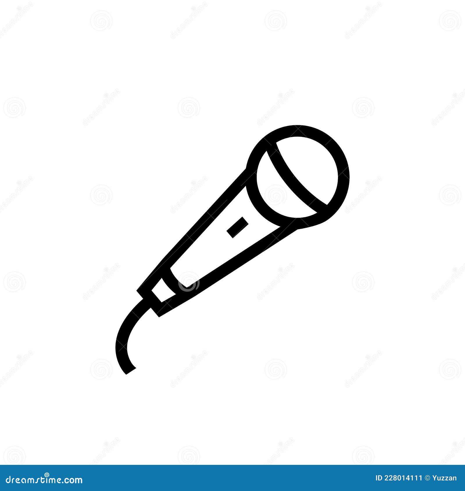 Simple and Clean Microphone Vocal Sing Outline Vector Icon Stock Vector ...