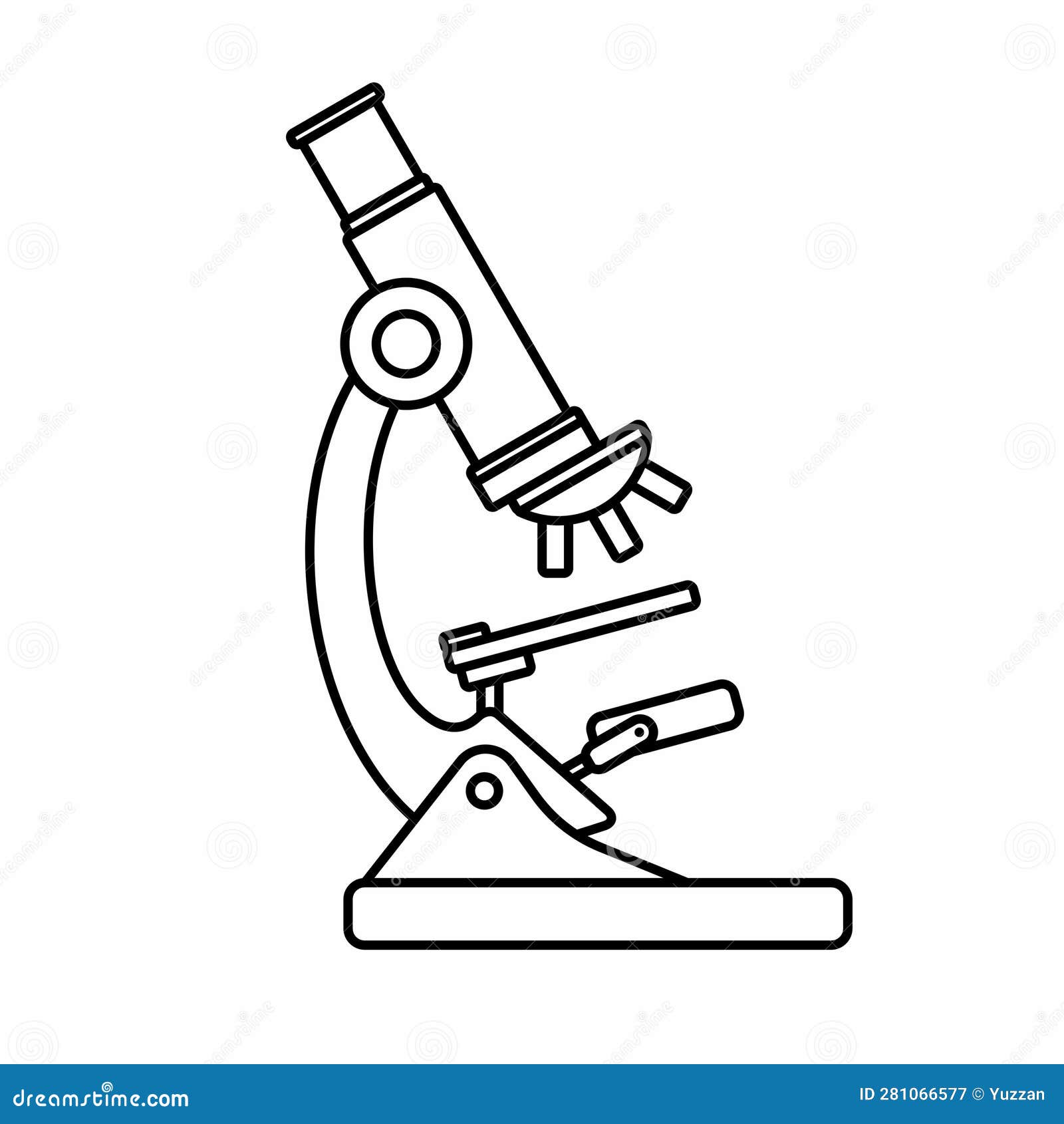 Microscope Outline Icon Vector Illustration Stock Vector - Illustration ...