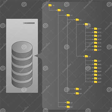 Computer File Structure, Folders, Server, Hard Drives, Vector ...