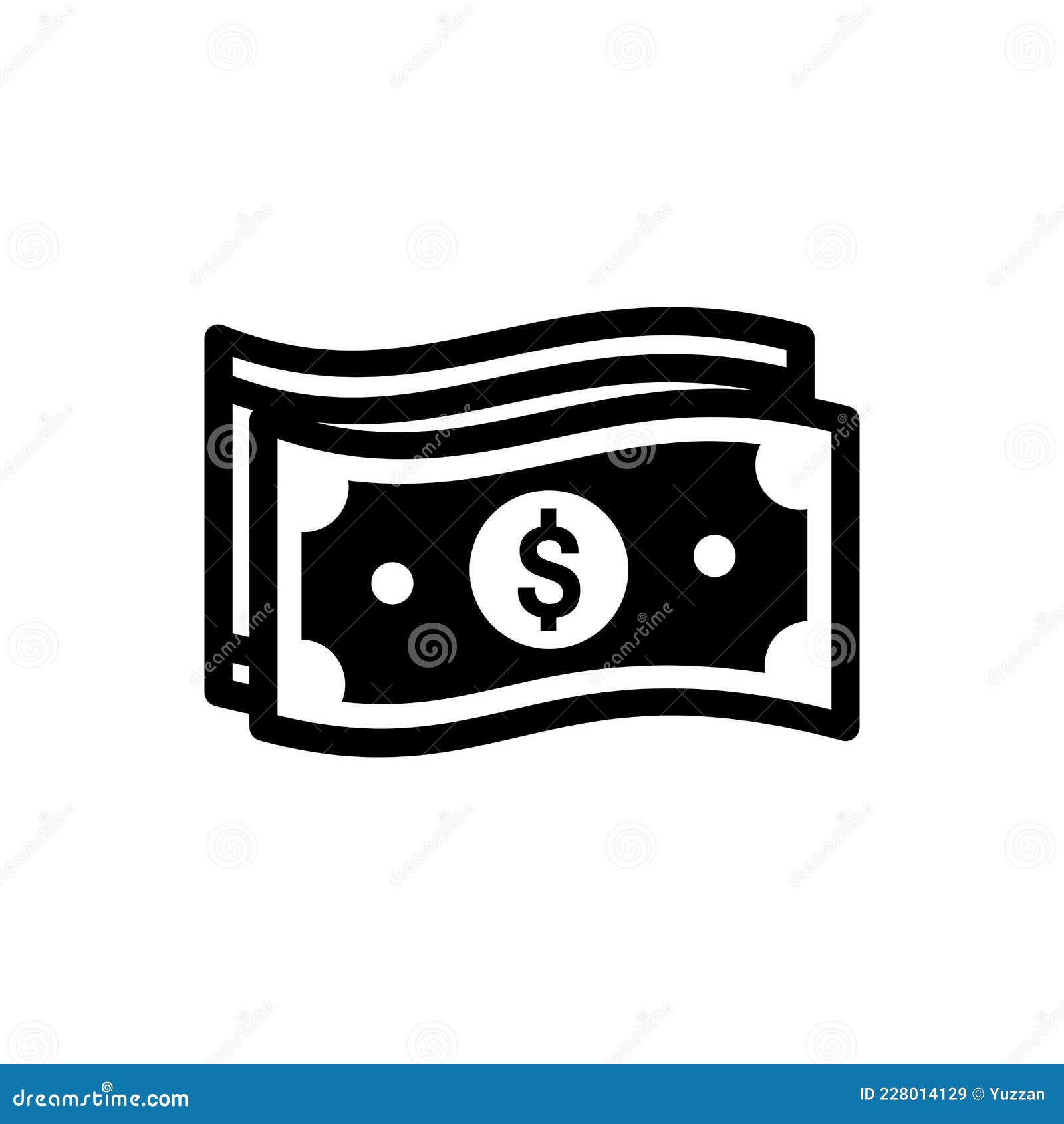 Simple and Clean Pile of Money Outline Icon Vector Stock Vector ...