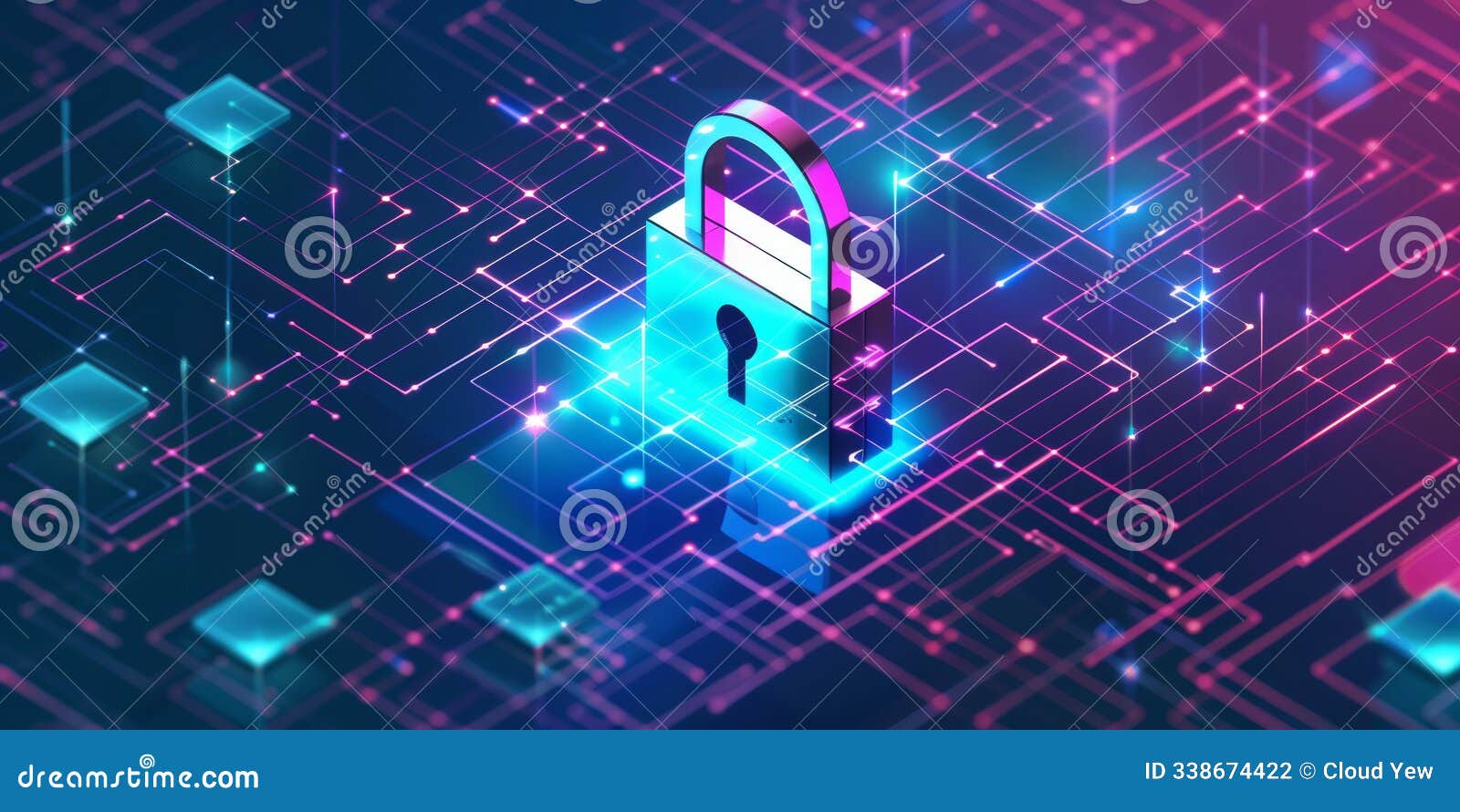 Simple and Clean Representation of Network Security. Stock Illustration ...