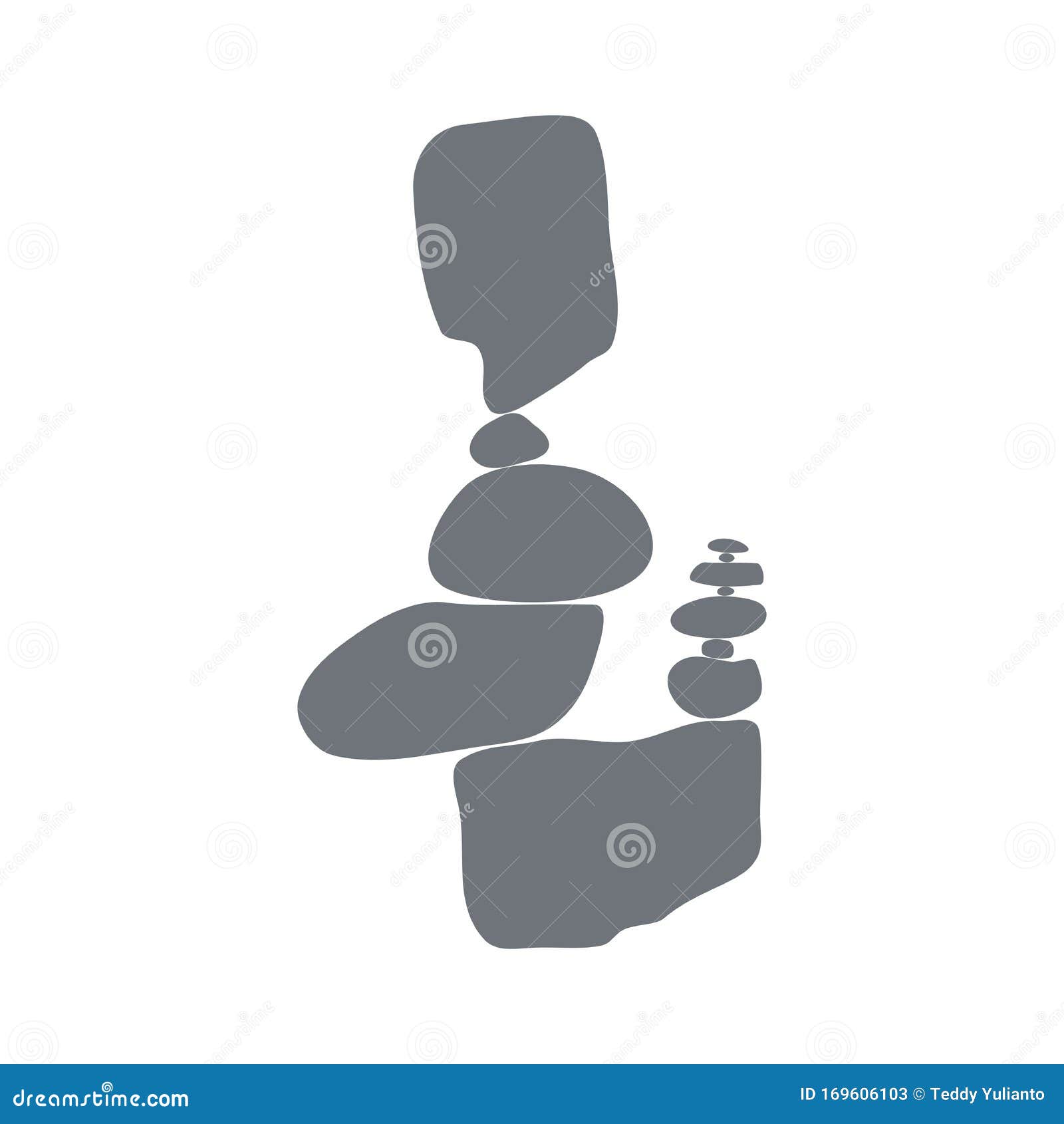 Simple and Clean Rock Balance Logo Stock Vector - Illustration of ...