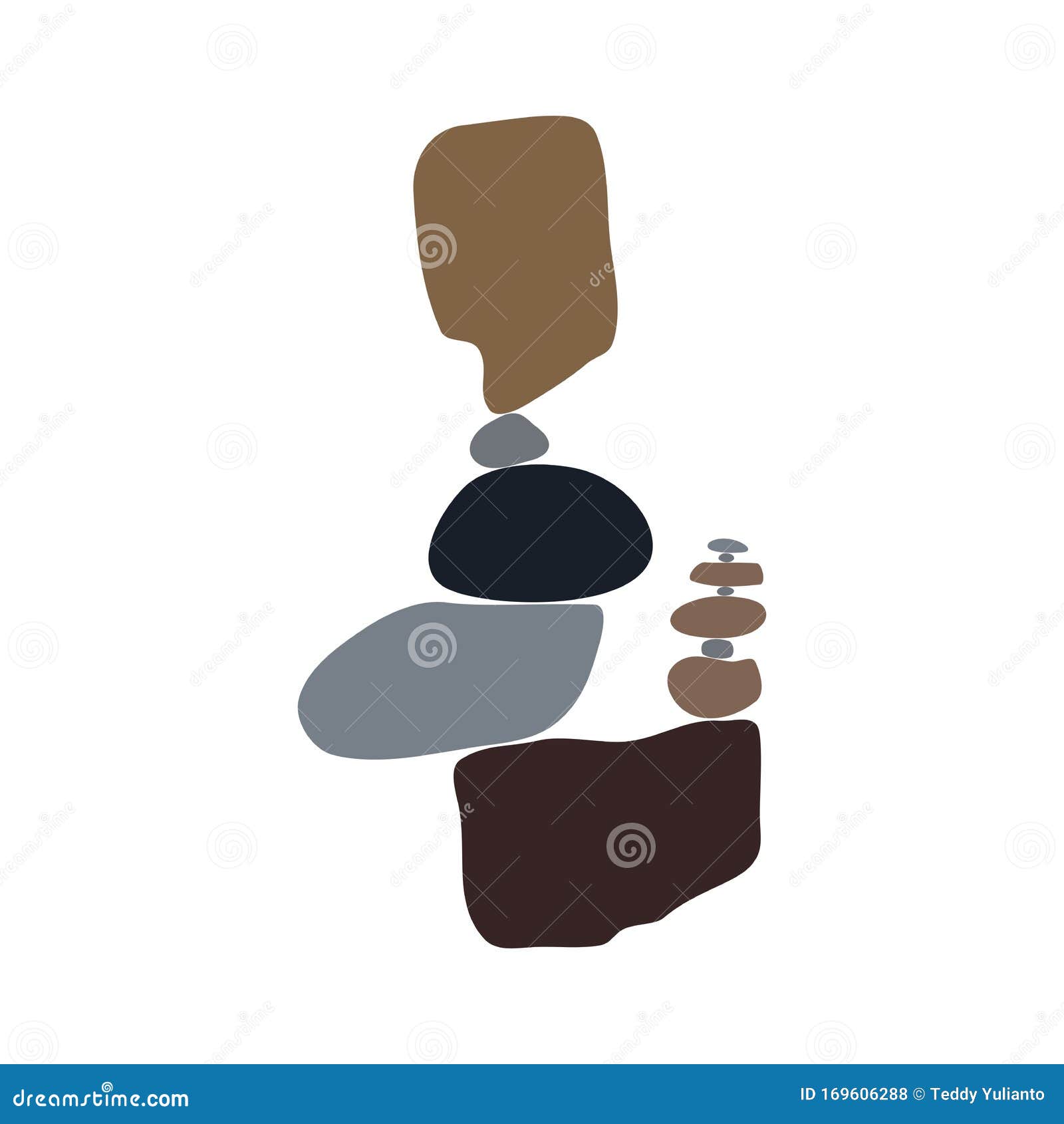 Simple and Clean Rock Balance Logo Stock Vector - Illustration of green ...