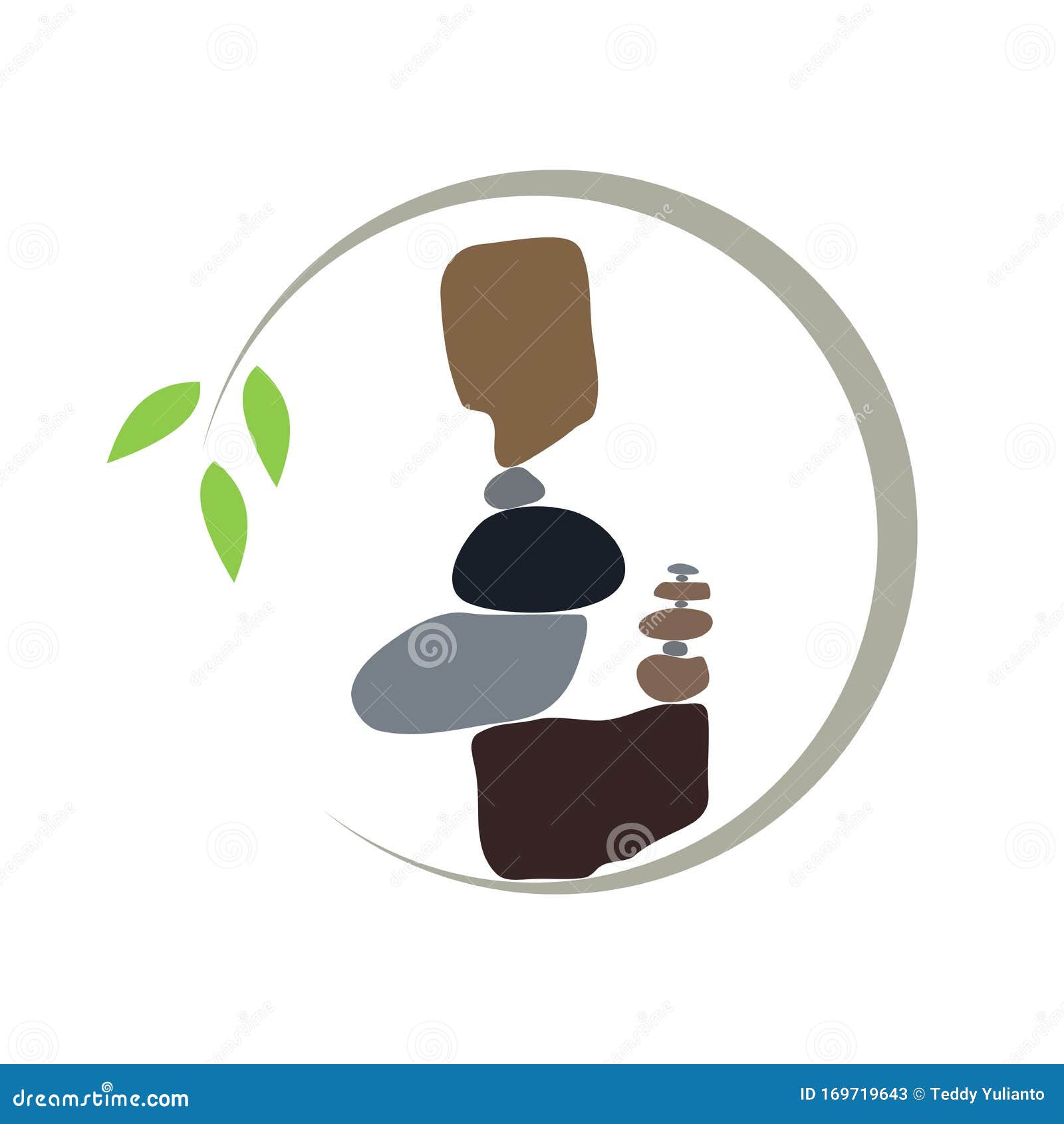 Simple and Clean Rock Balance Logo Stock Vector - Illustration of ...