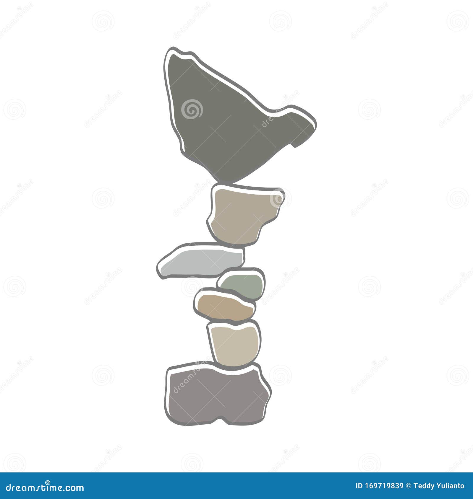 Simple and Clean Stone Balance Logo Stock Vector - Illustration of ...