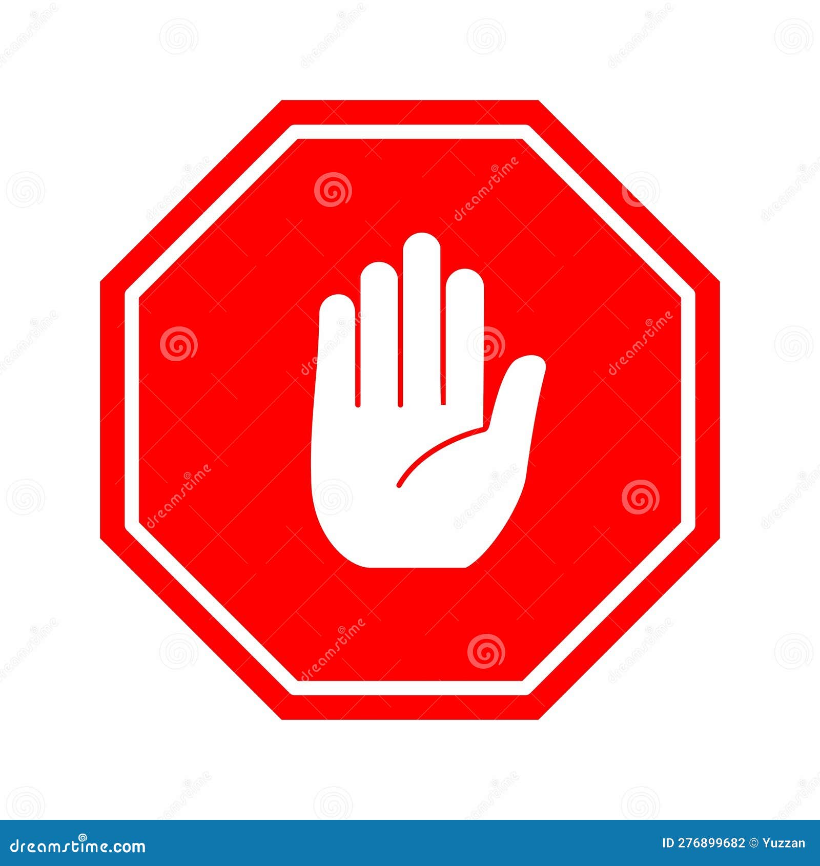 Stop Hand Sign Vector Illustration Stock Vector - Illustration of stop ...