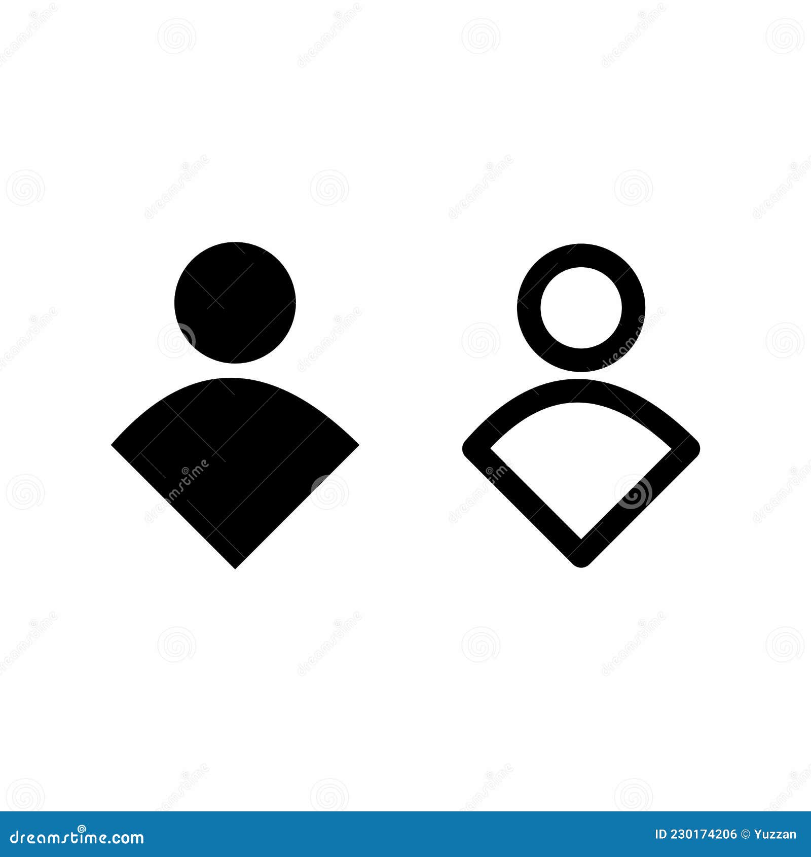 App Or Profile Anonymous User Icon Set. Set Of Female Person Avatar ...