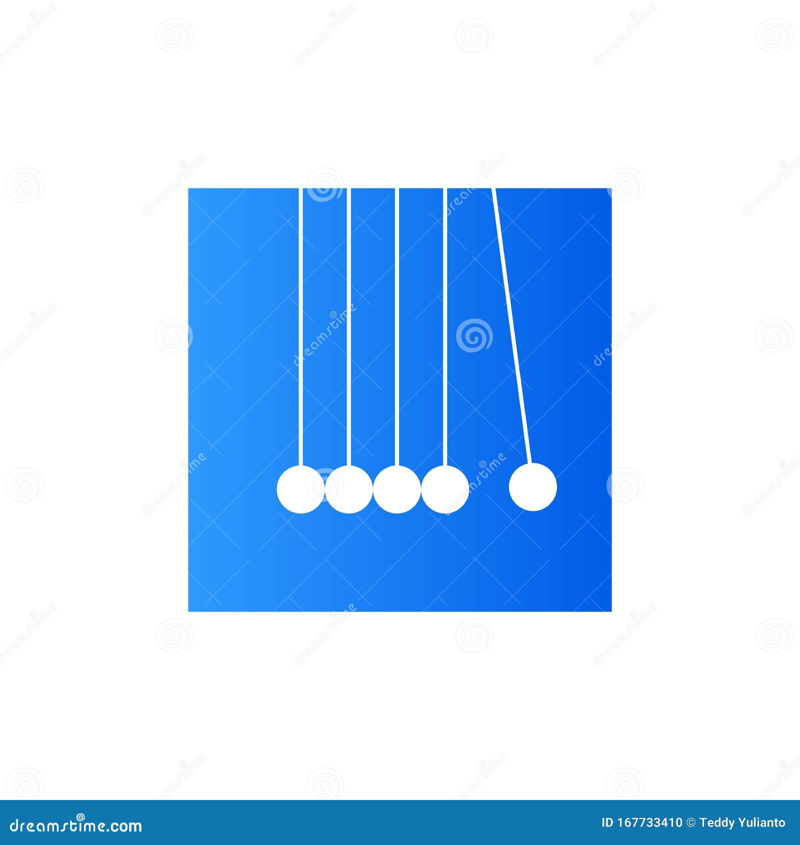 Blue square pendulum logo stock vector. Illustration of ball - 167733410
