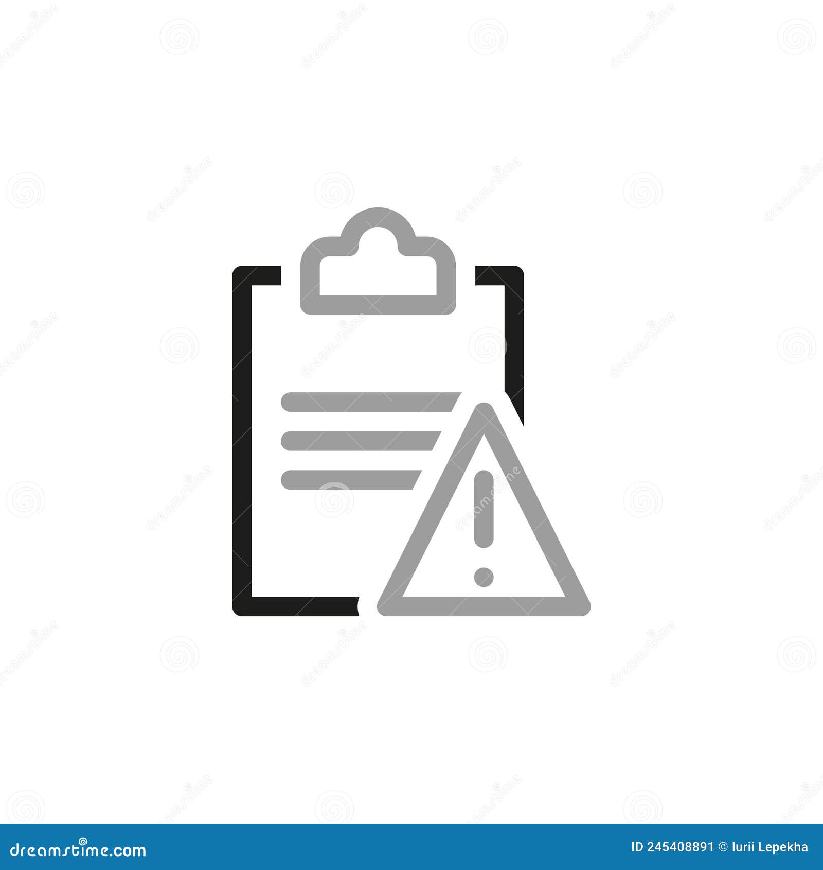 Simple of Clipboard Related Icons. Error Warning. Document Error ...