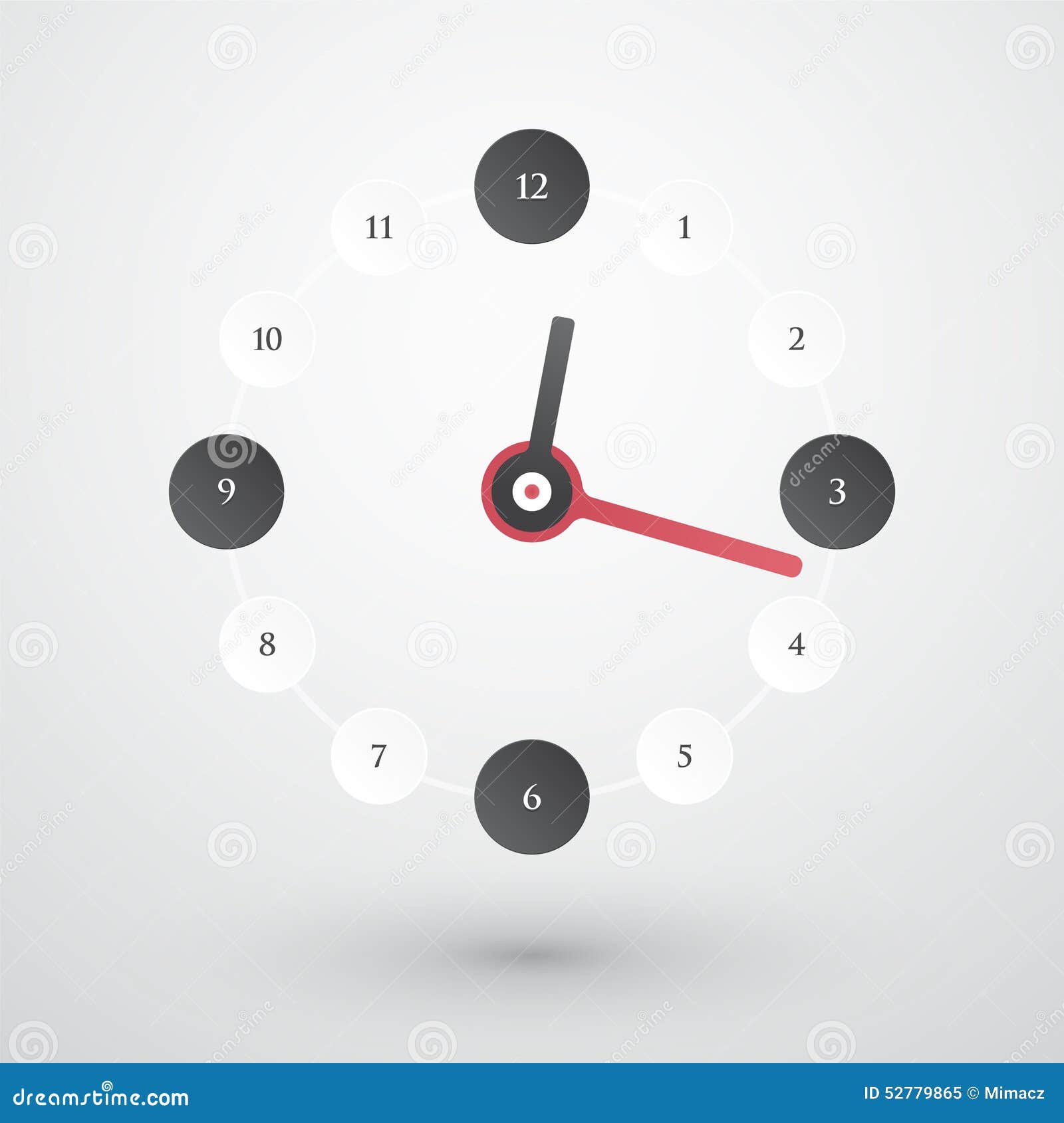 Simple clock stock vector. Illustration of symbol, sign - 52779865
