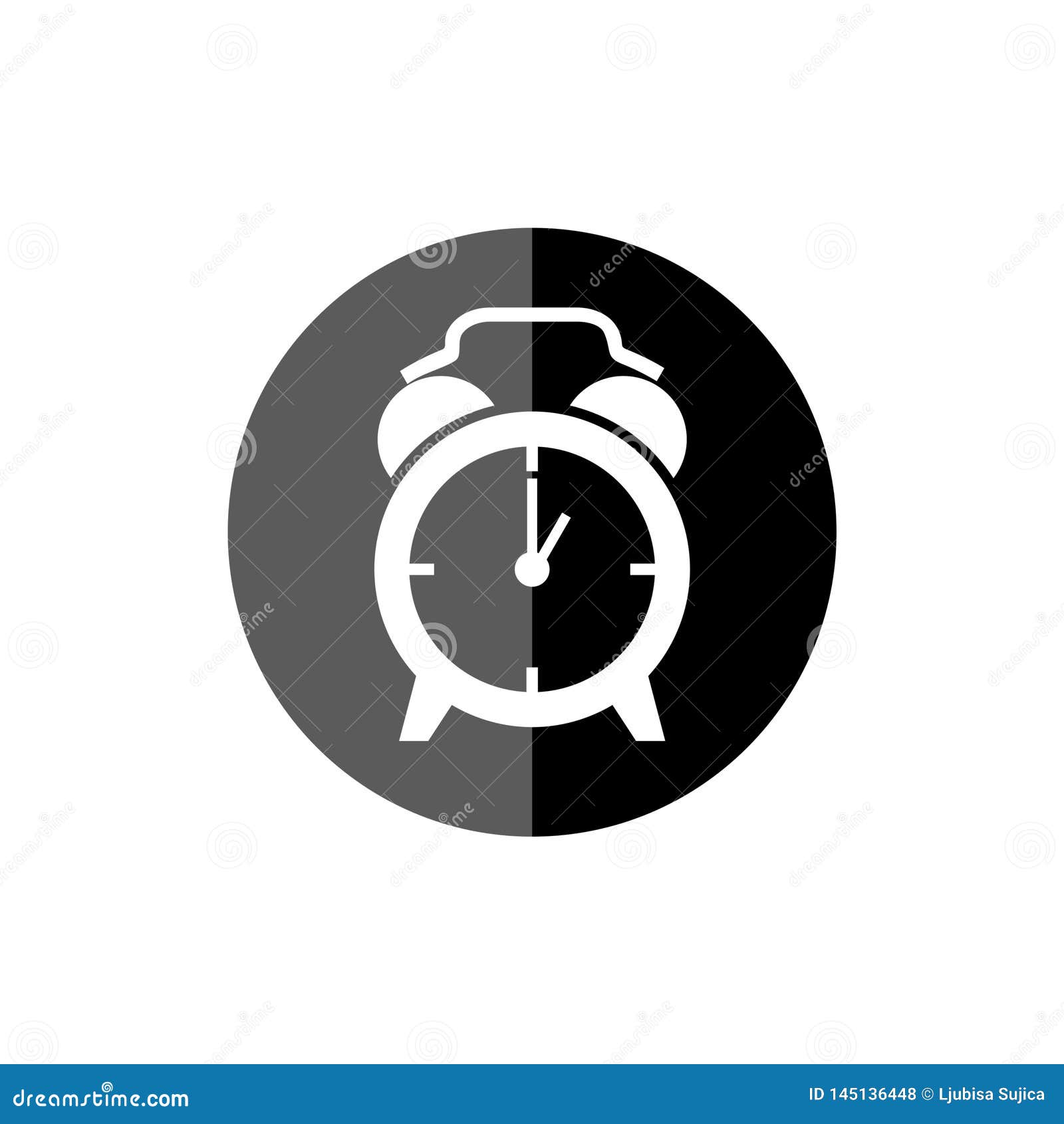 Simple Clock Face, Clockface or Watch Face, Clock Icon or Logo Stock ...