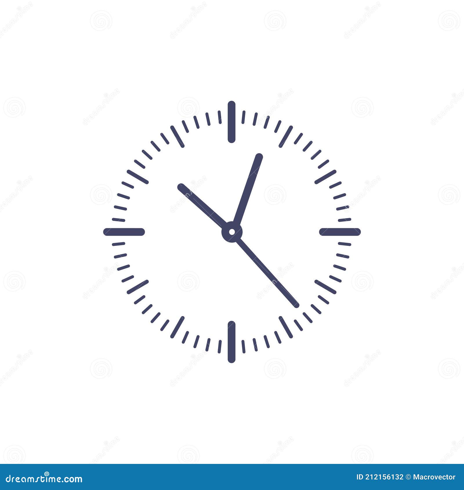 Simple Clock Face Icon stock vector. Illustration of background - 212156132