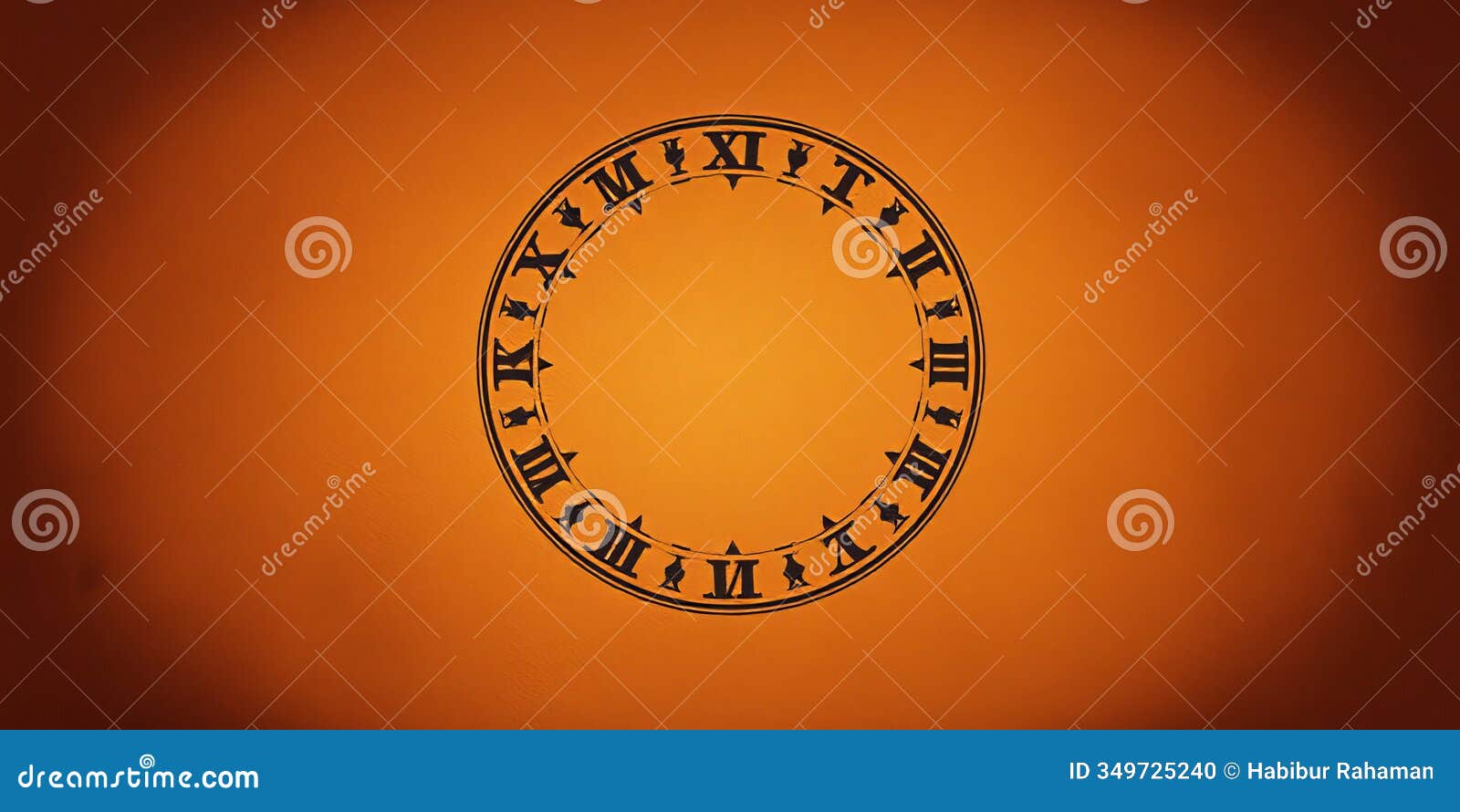 Simple Clock Face with Roman Numerals Stock Illustration - Illustration ...