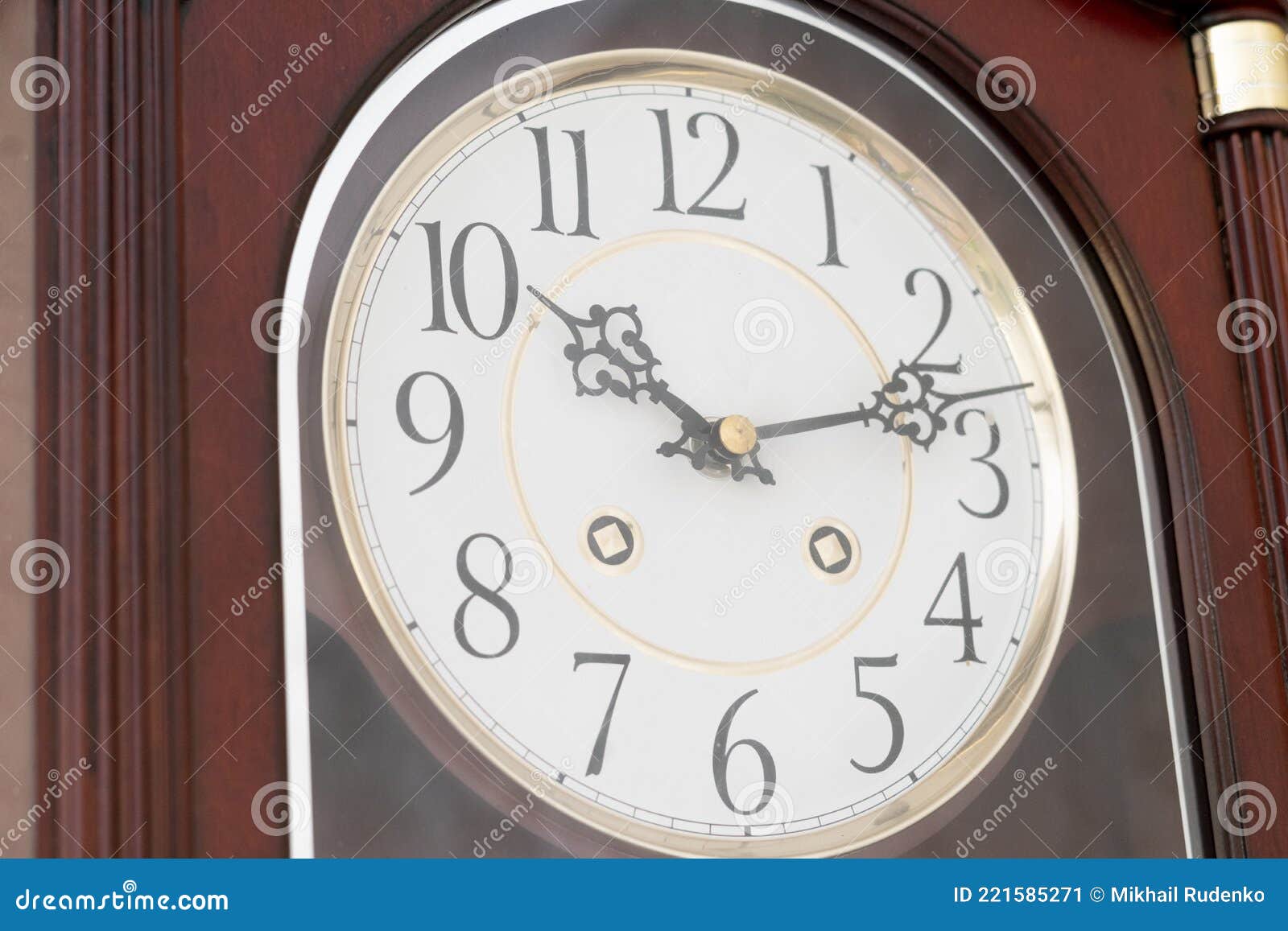 A Simple Clock Hours Close Up, Minute Countdown Circle Stock Image ...