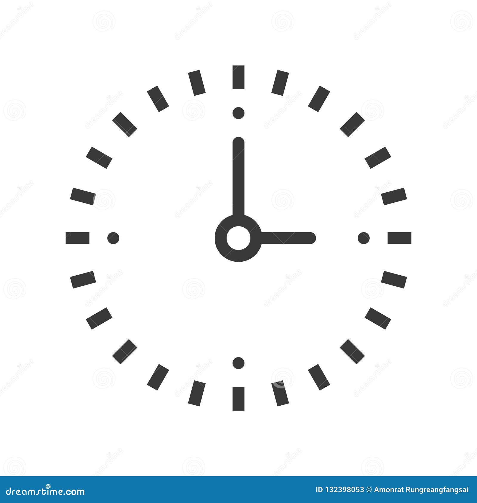 Simple Clock Icon Pixel Perfect Design, Editable Stroke Stock Vector ...