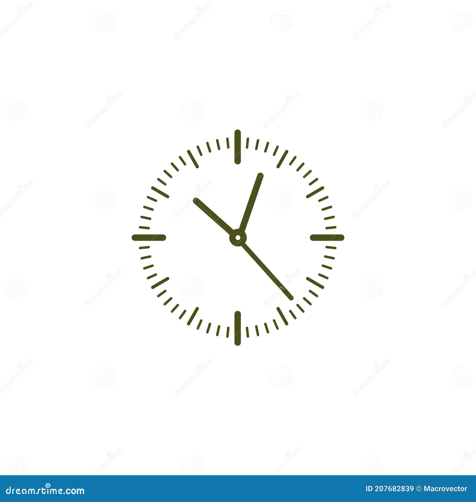 Simple Clock Icon stock illustration. Illustration of clock - 207682839