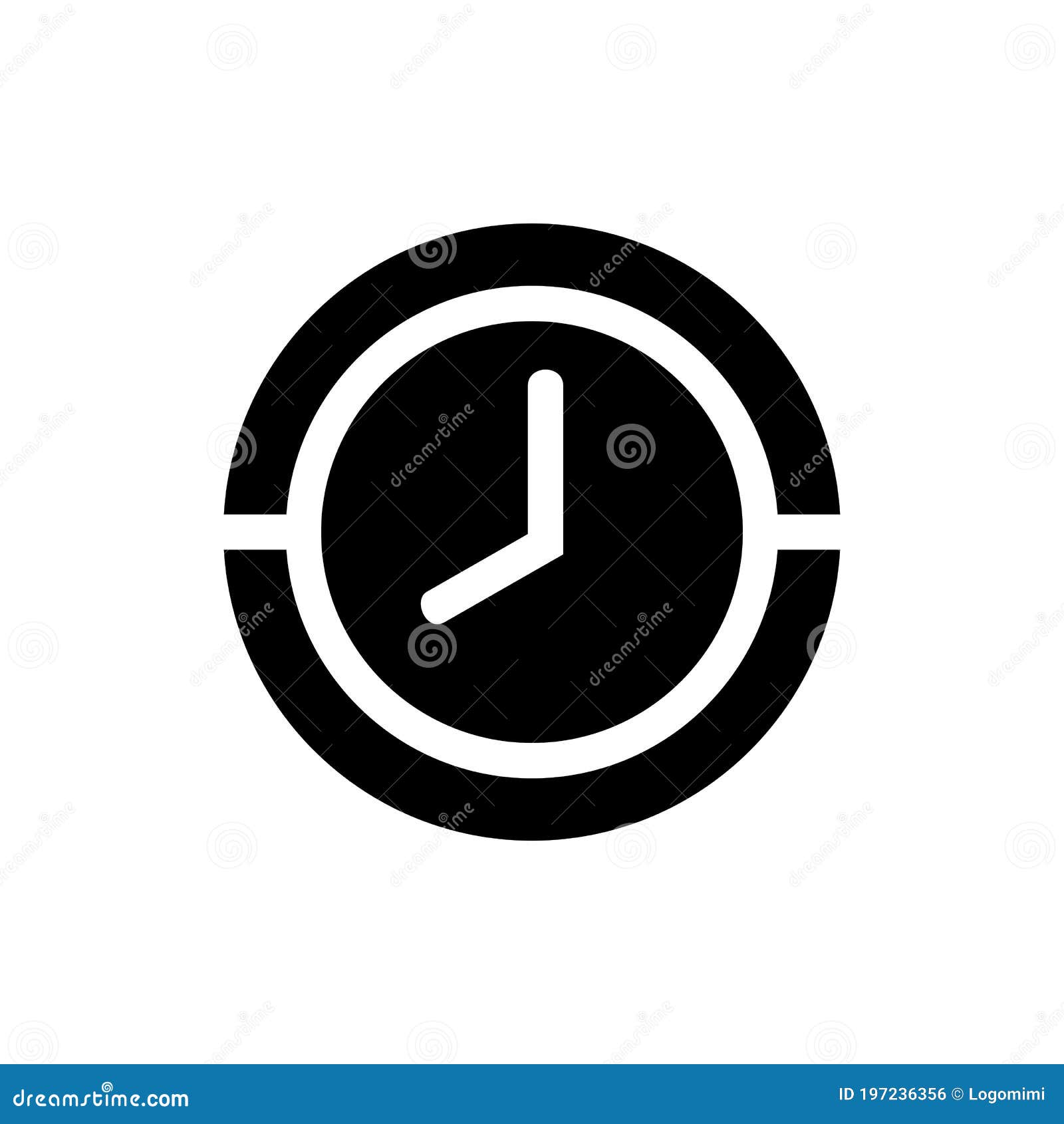 Simple Clock Icon Vector, Time Symbol Illustration Stock Vector ...