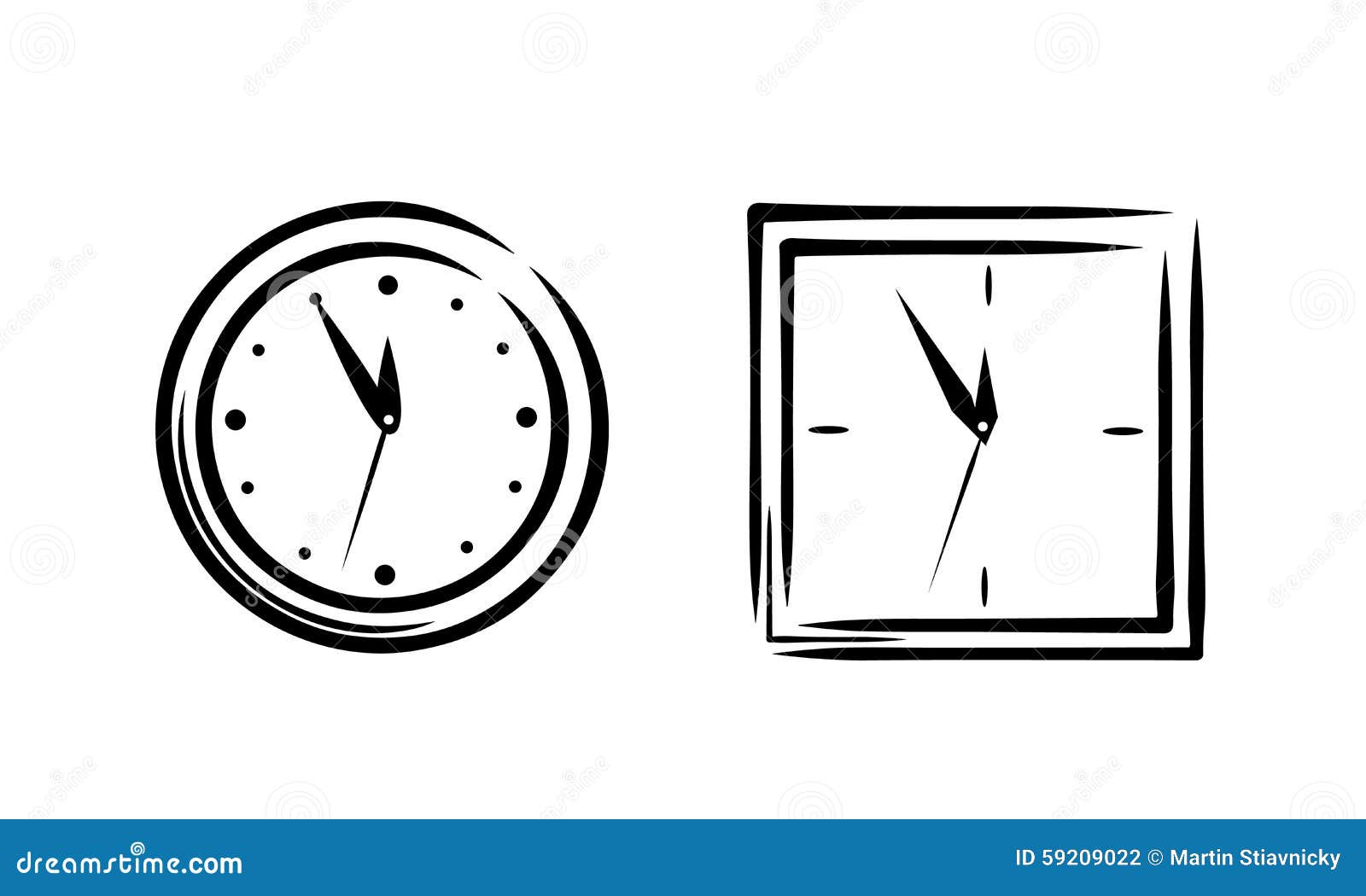 Simple Clock Sketch Vector Illustration | CartoonDealer.com #59209022 Simple Clock Sketch Vector Illustration | CartoonDealer.com #59209022