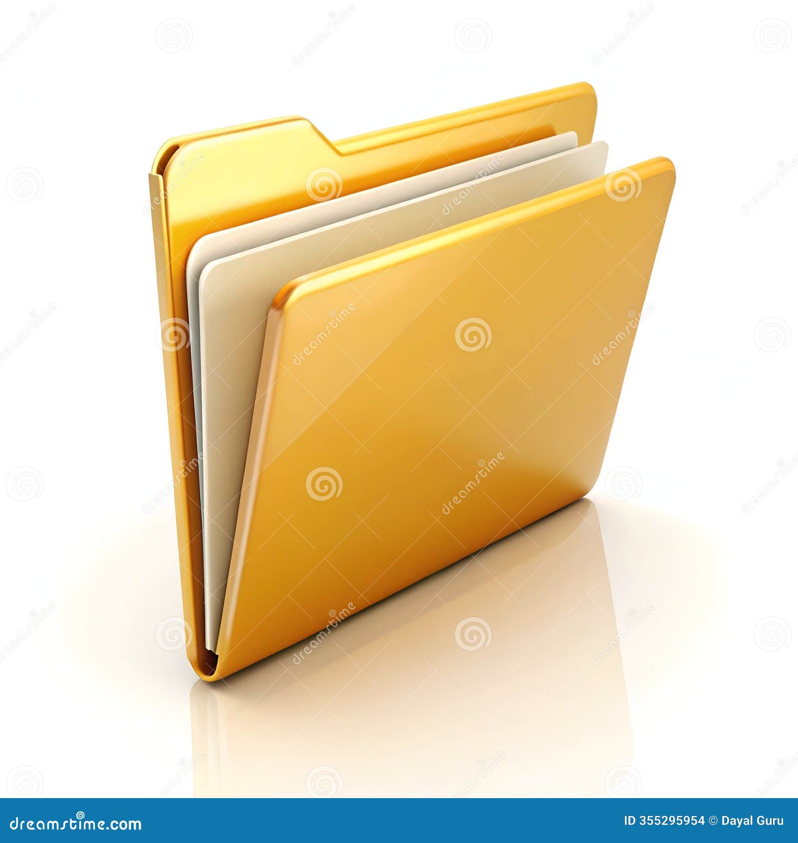 Closed Computer Folder Clip Isolated on White Background Stock ...