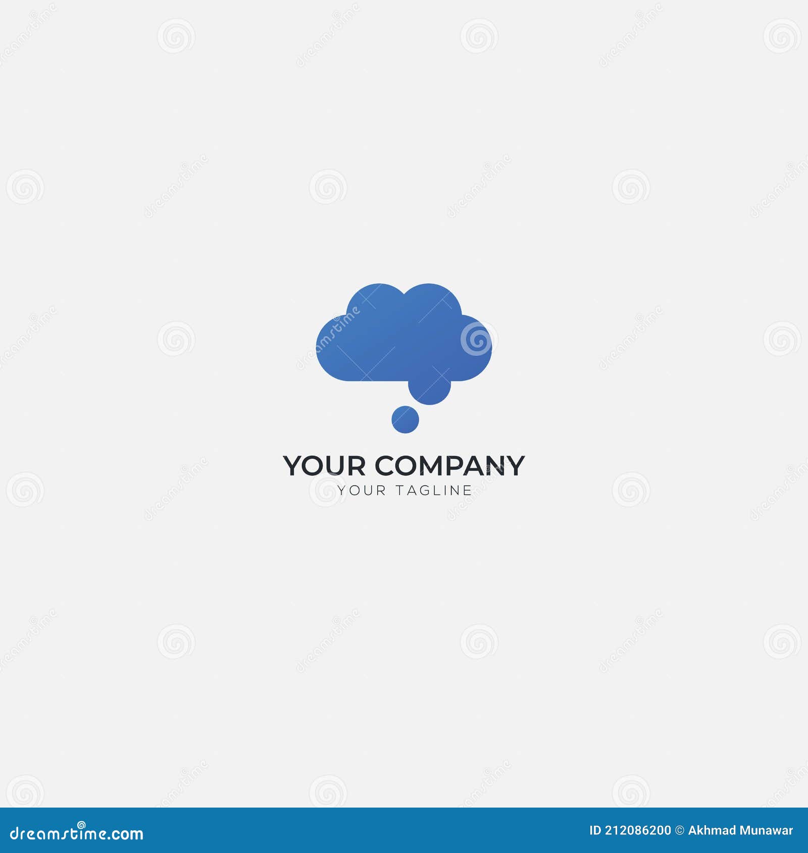 Cloud Brain Digital Human Logo Concept Design. Symbol Graphic Template ...