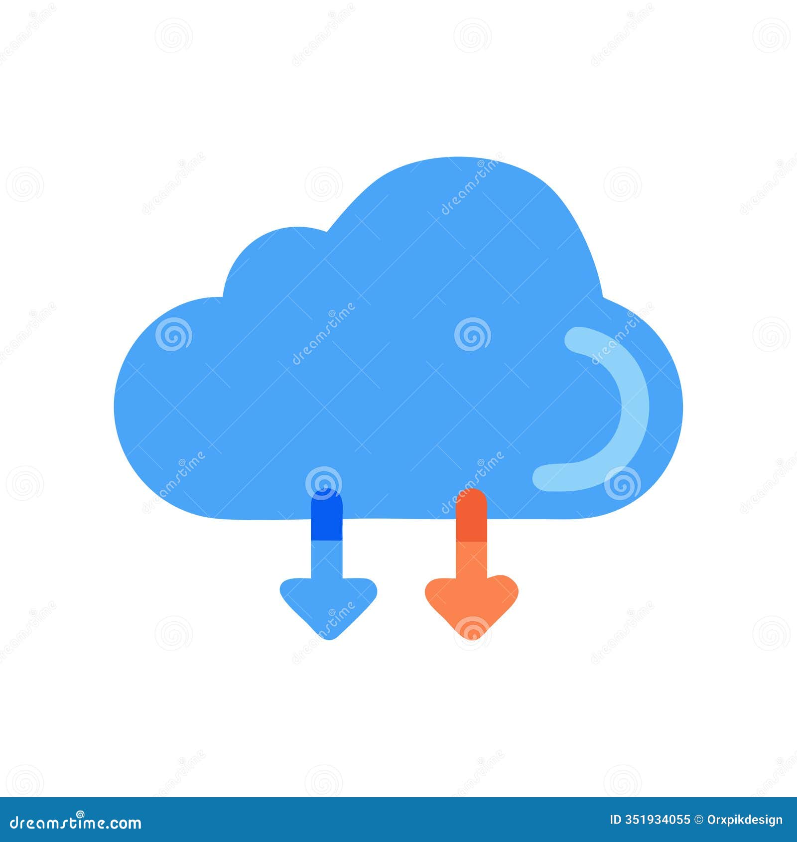 Simple Cloud Illustration Icon Stock Vector - Illustration of vector ...