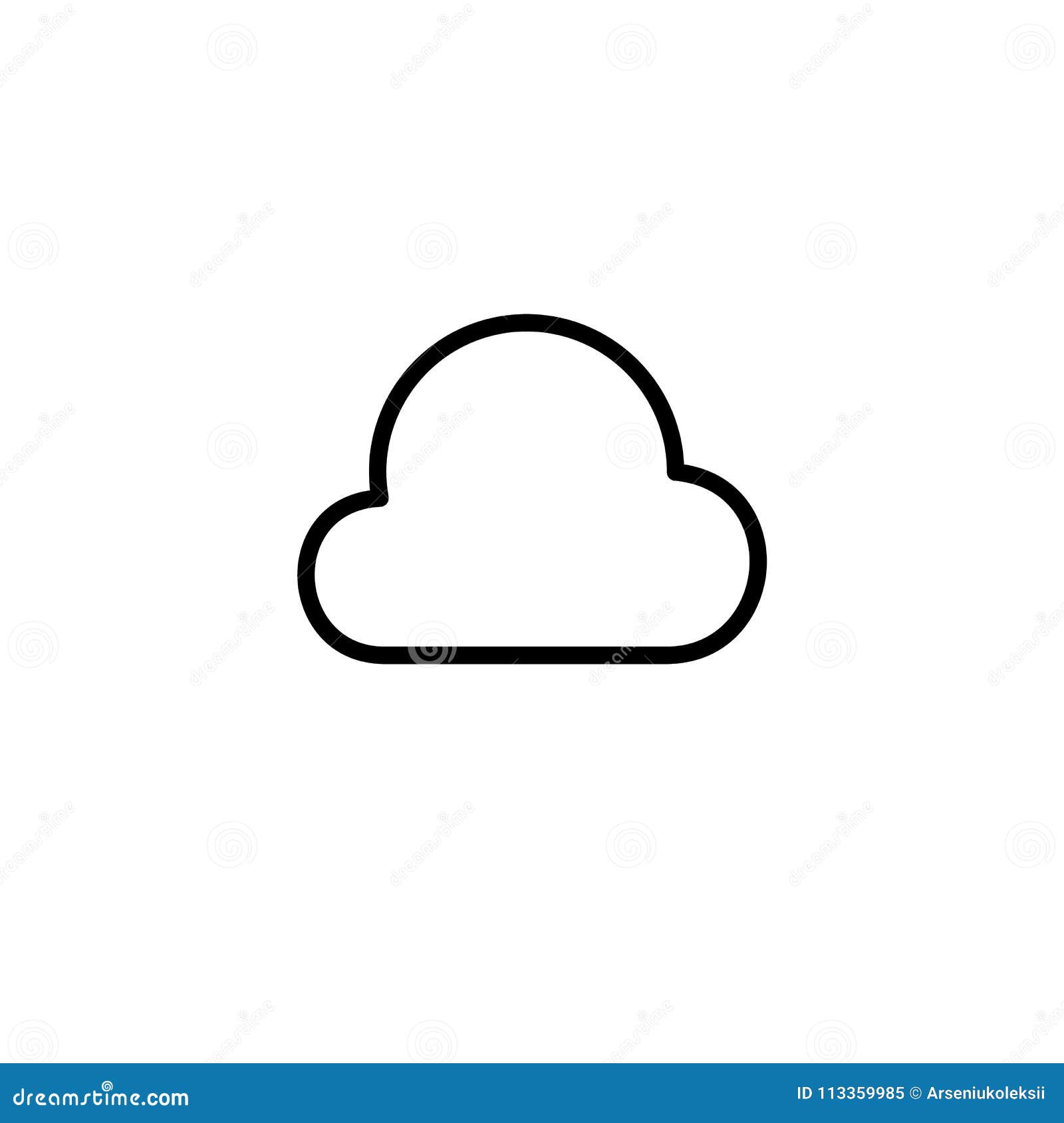 Simple Cloud Collection. Set Of Different Clouds. Icons And Logo Cloud ...